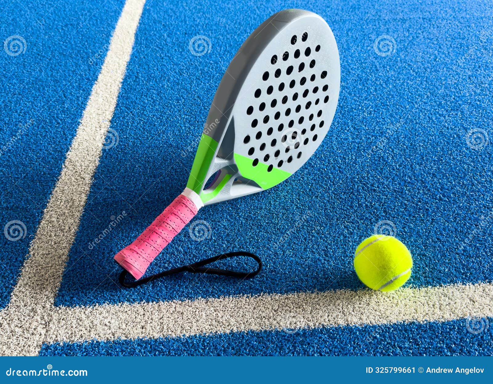Paddle Tennis Objects on Artificial Turf Ready for Tournament Stock ...