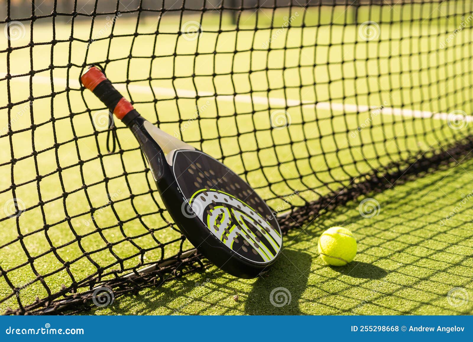 Paddle Tennis Objects and Court. Stock Photo - Image of competition ...