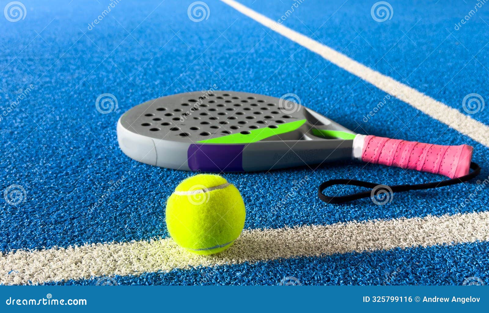 Paddle Tennis Objects and Court. Stock Photo - Image of racket, healthy ...