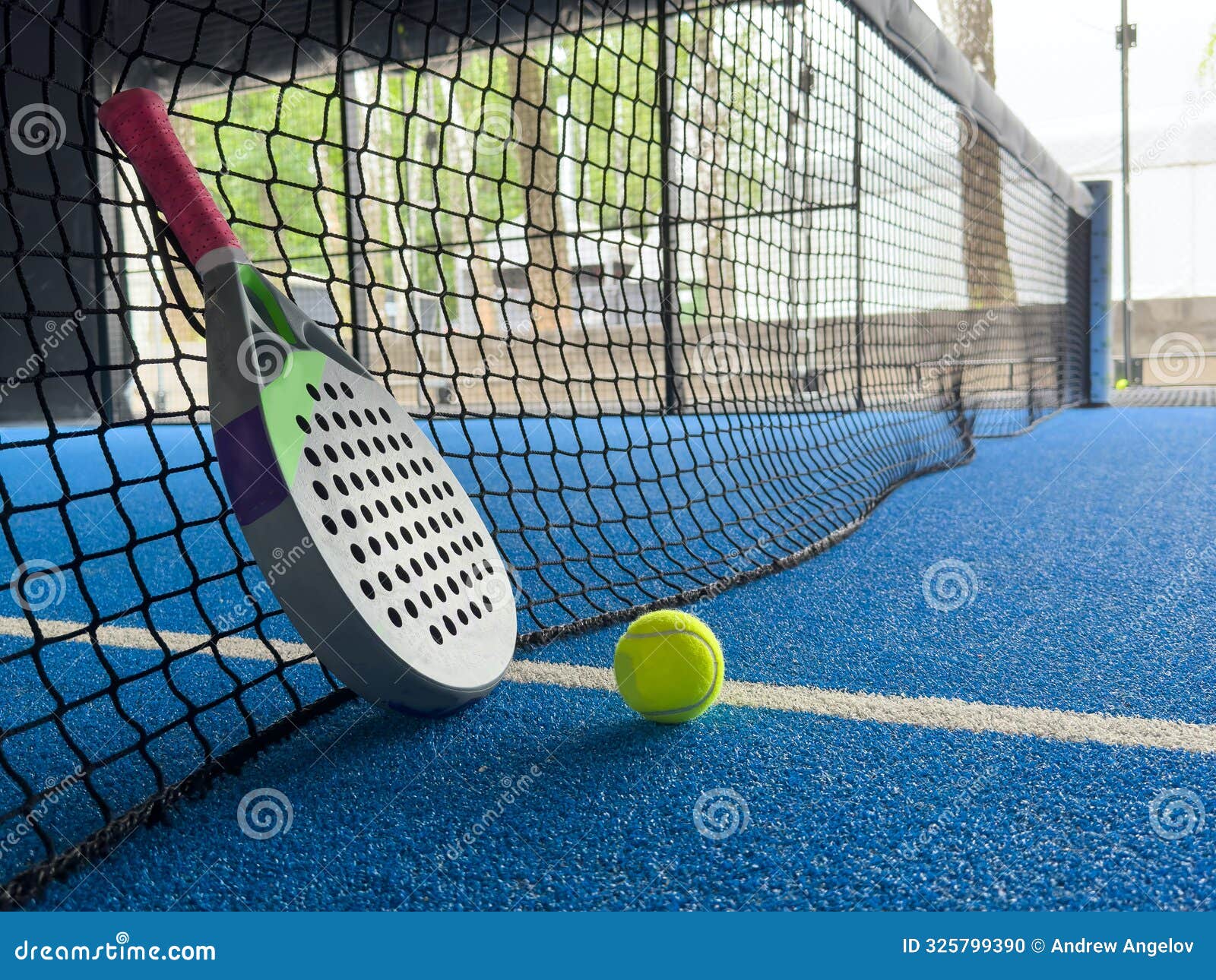 Paddle Tennis Objects and Court. Stock Photo - Image of healthy ...