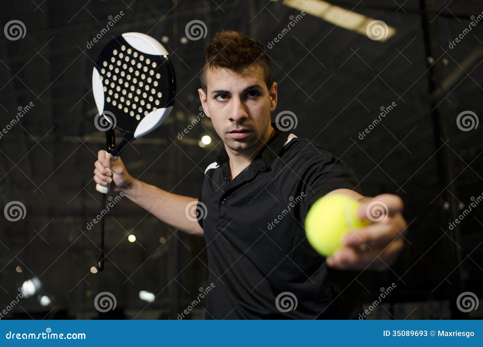 Paddle tennis player stock image. Image of portrait, team - 35089693
