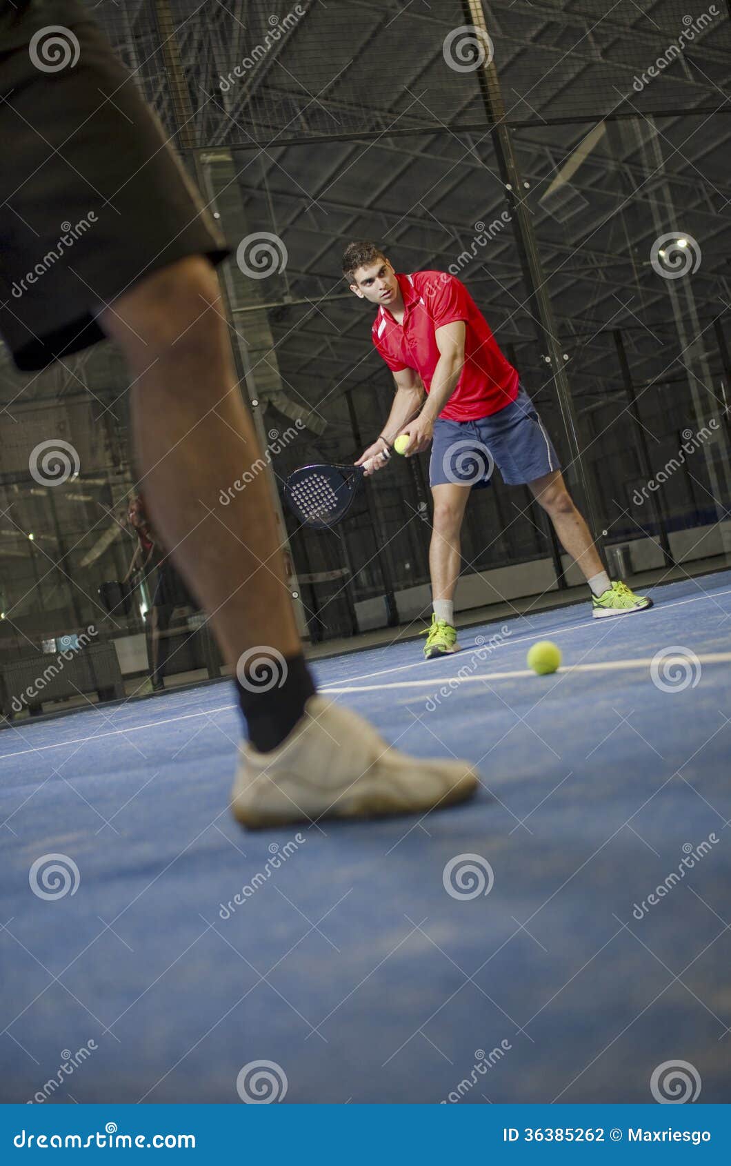 Paddle tennis player stock photo. Image of recreation - 36385262