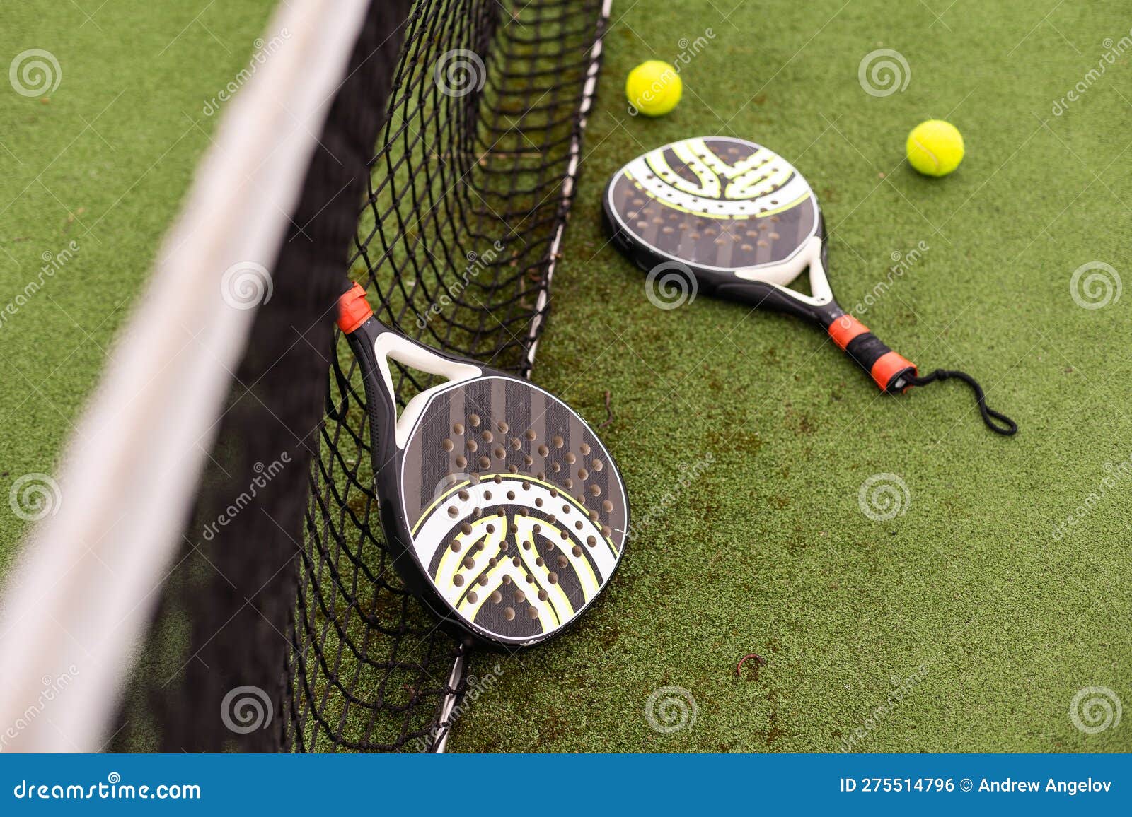 Paddle Tennis Racket and Ball Stock Photo - Image of paddletennis ...