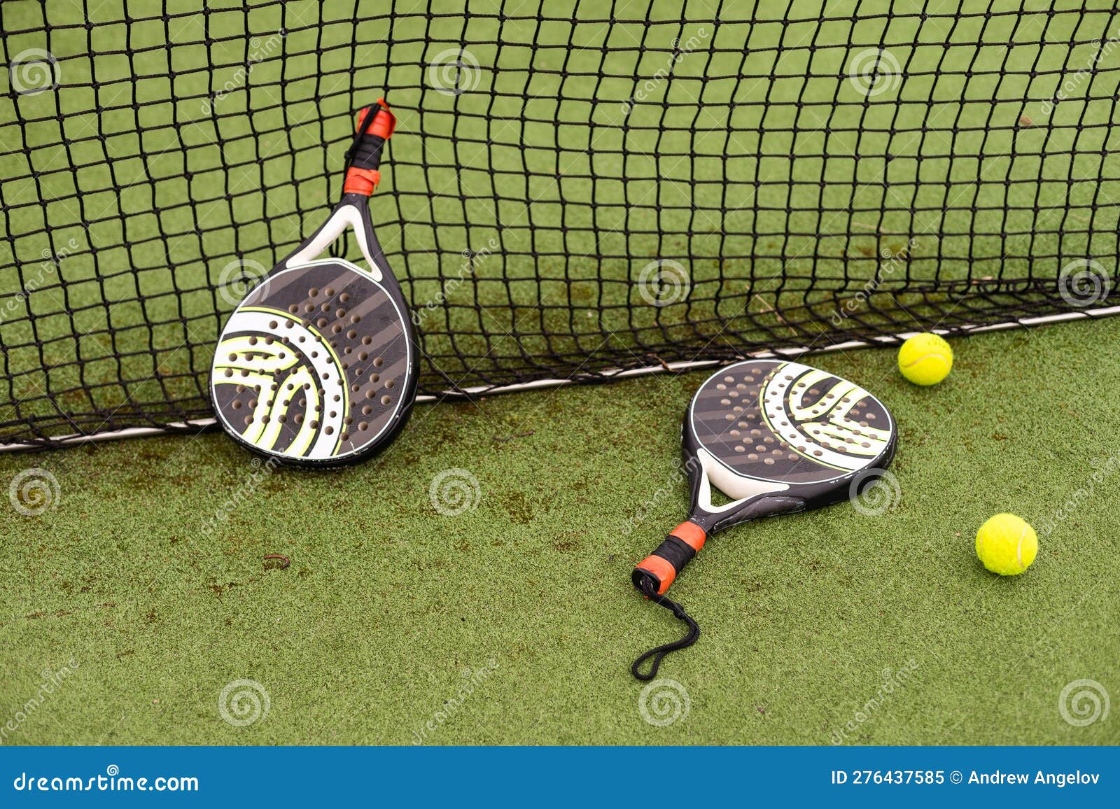 Paddle Tennis Racket and Ball Stock Image - Image of sport, paddle ...