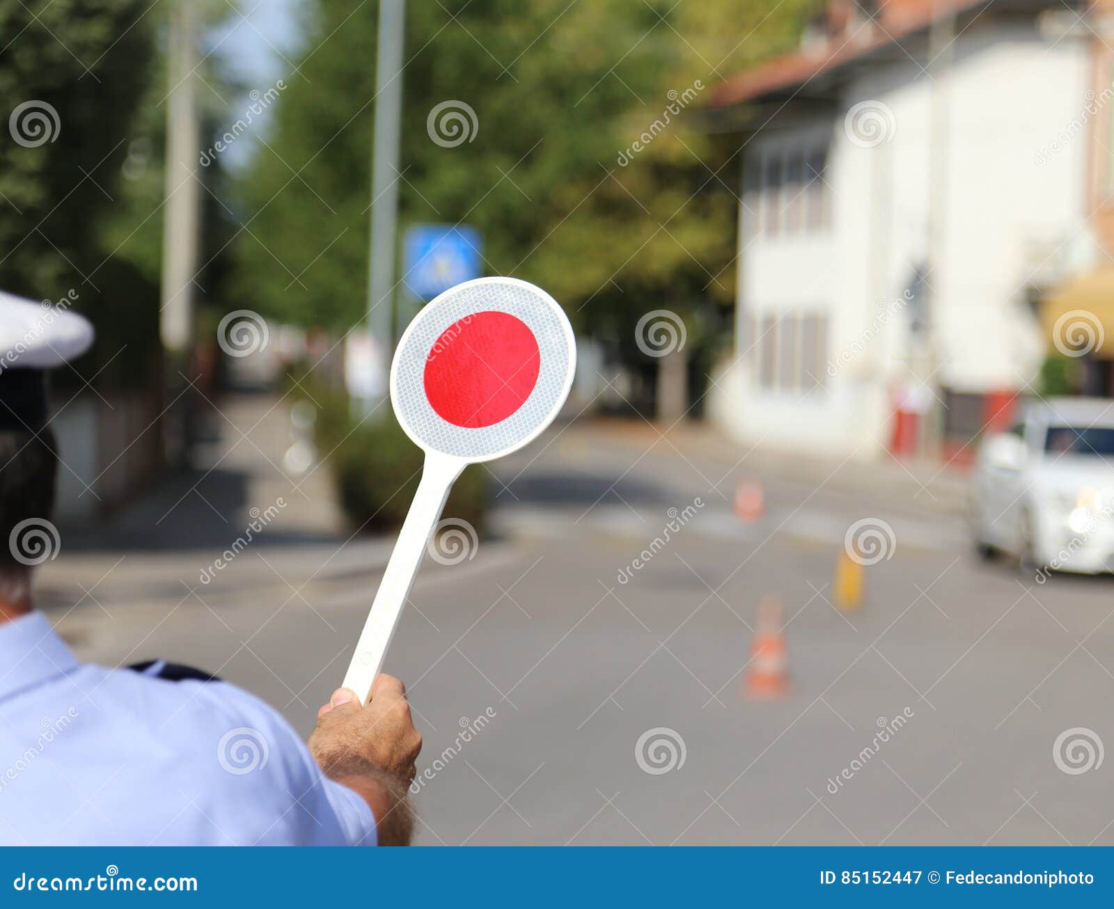 Paddle Traffic of a Policeman Stock Image - Image of policeman, italy ...
