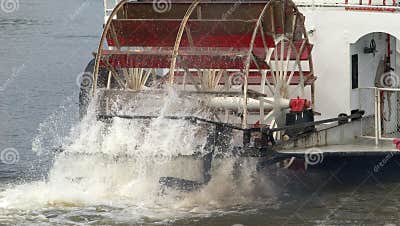 Paddle Wheel in action stock image. Image of stream, sternwheeler - 20877