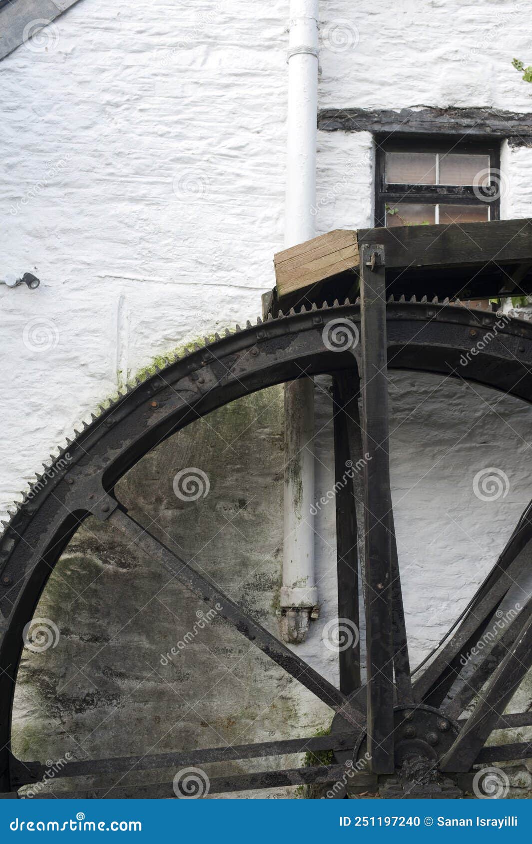 Paddle Wheel of an Old Water Powered Mill Stock Photo - Image of blades ...