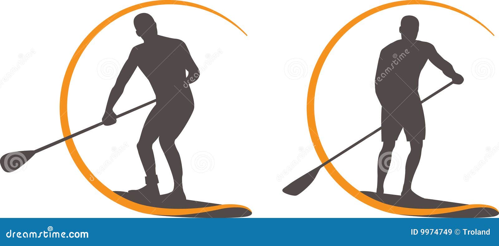 Paddleboard stock vector. Illustration of paddling, wind - 9974749