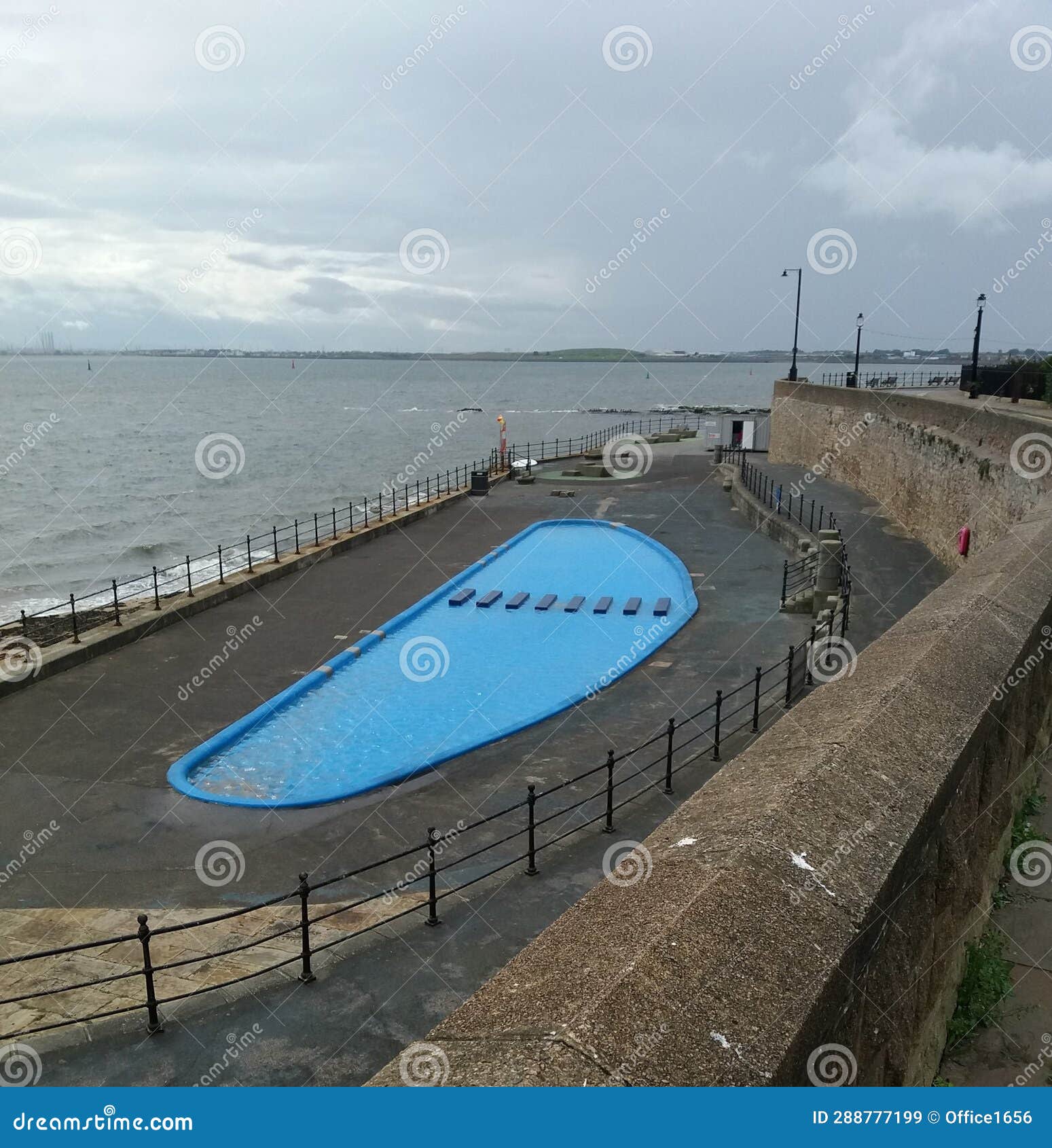 Seaside paddling pool stock image. Image of water, holiday - 288777199