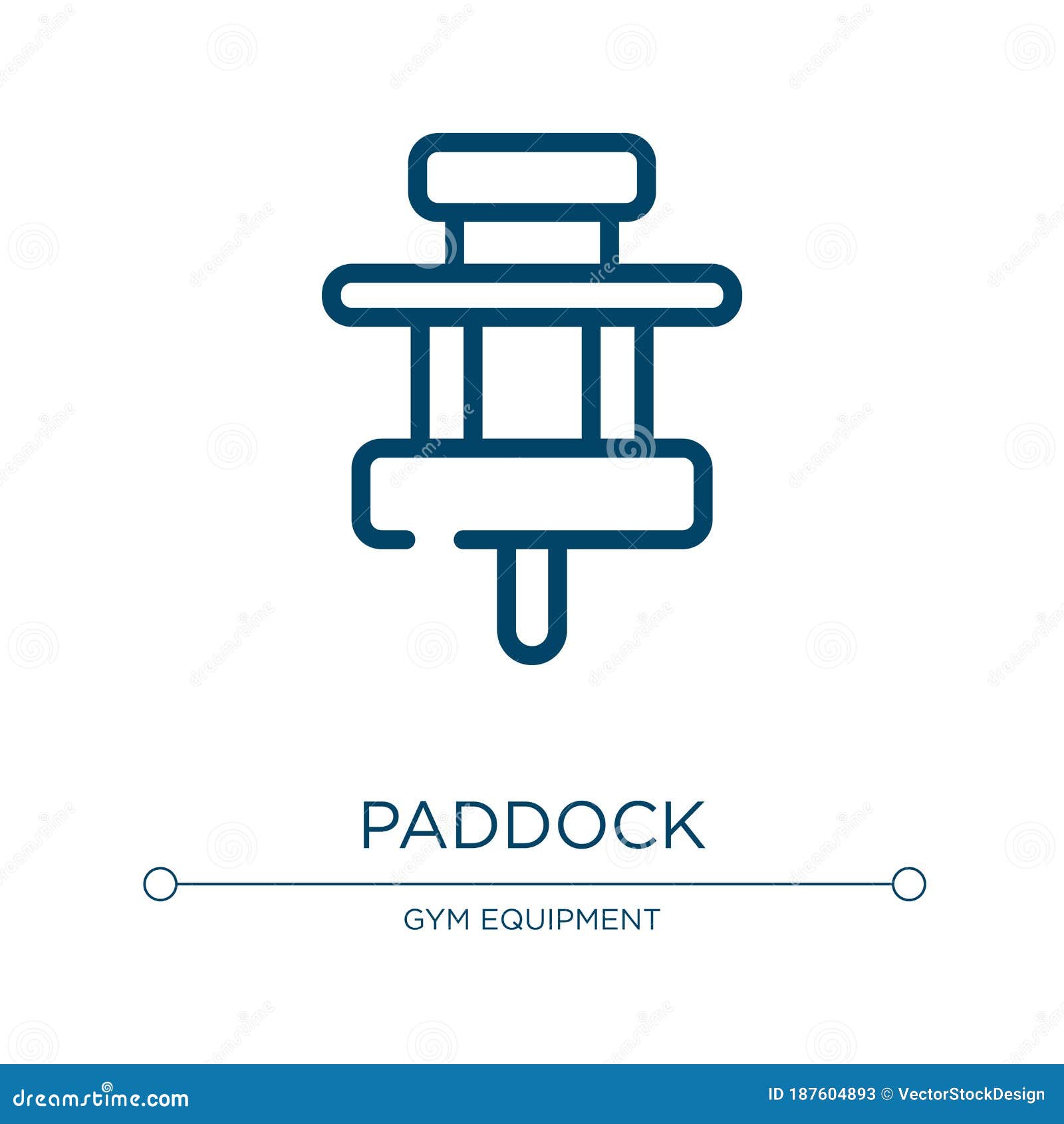 Paddock Icon. Linear Vector Illustration from Racing Collection ...