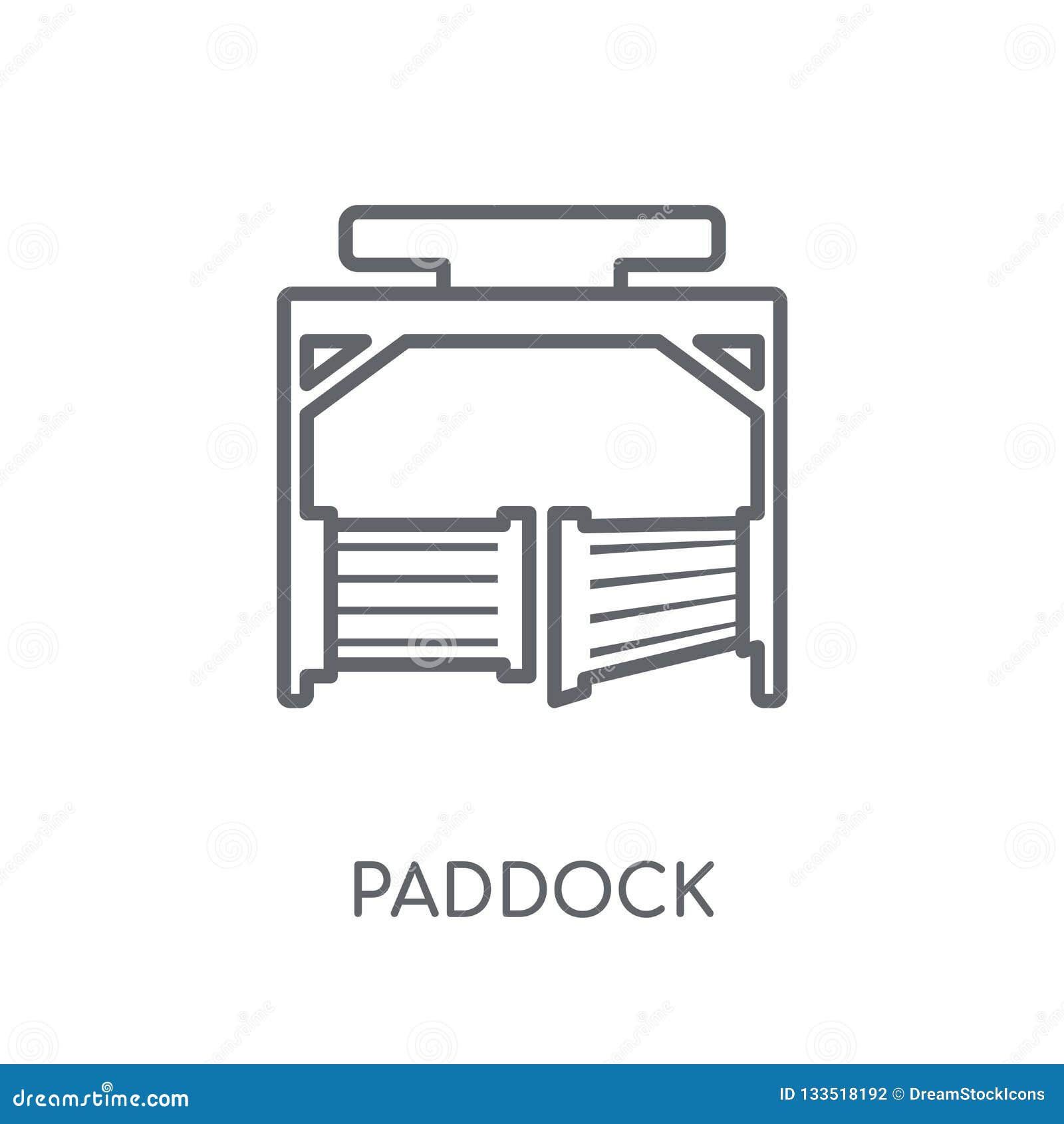 Paddock Linear Icon. Modern Outline Paddock Logo Concept On Whit Vector ...