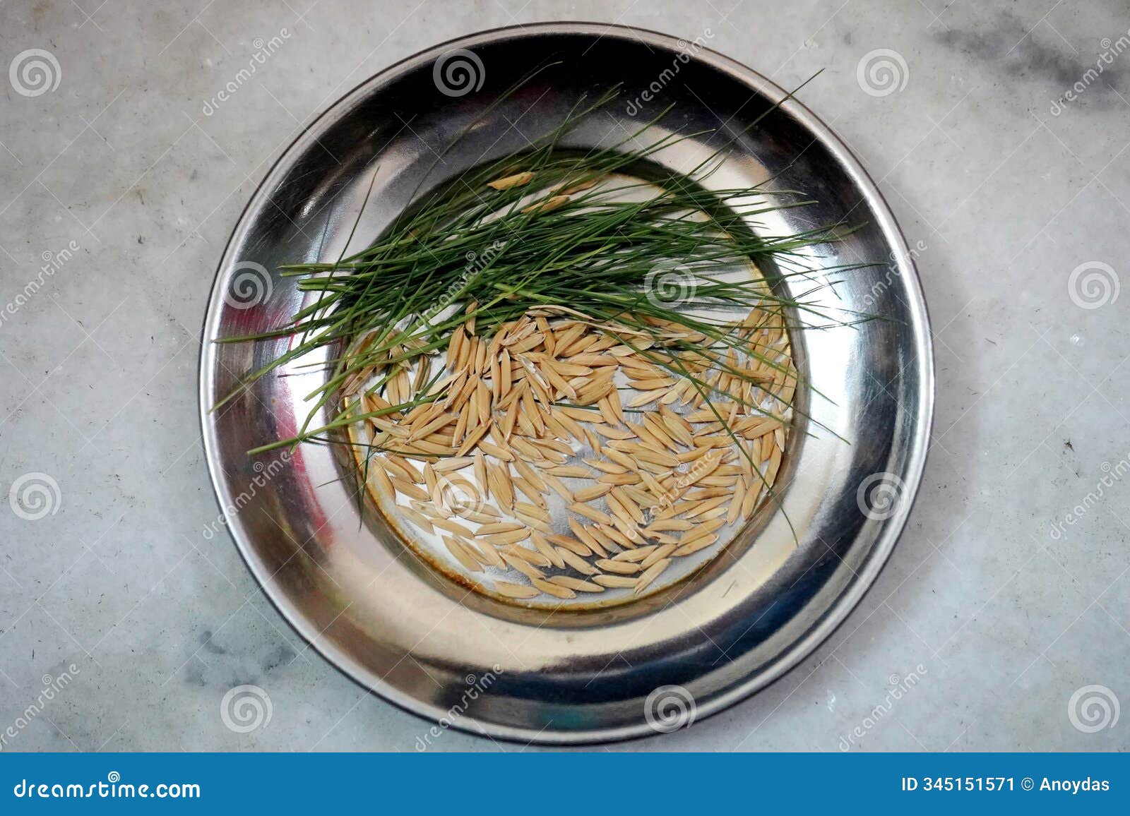 Paddy Grain and Green Grass are Required for Blessing Ritual Commonly ...