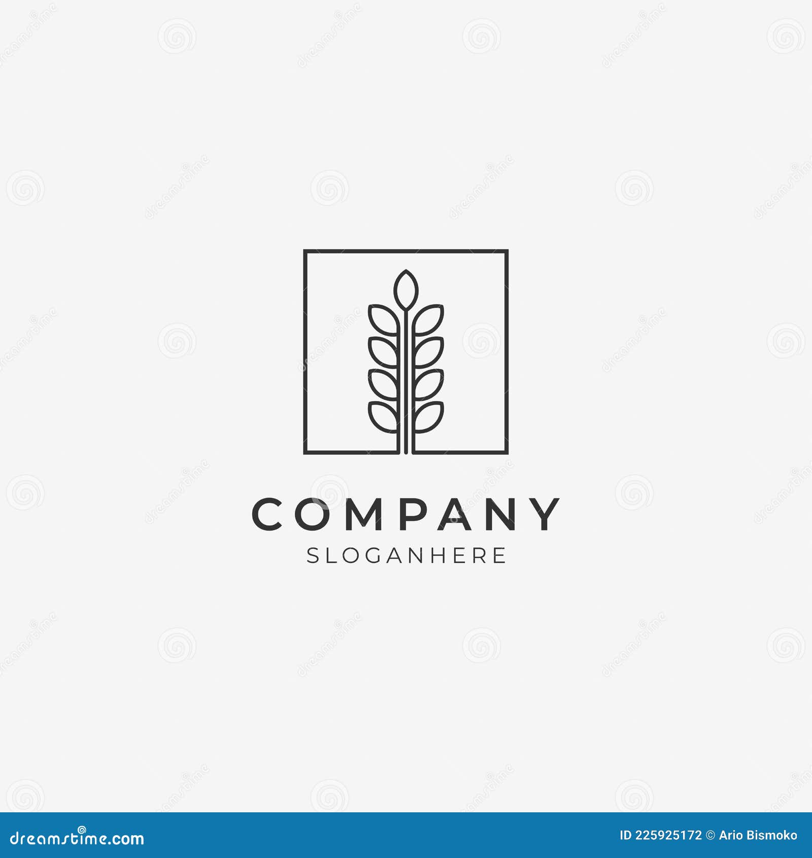 Paddy Leaf Logo Element Icon Stock Vector - Illustration of emblem ...