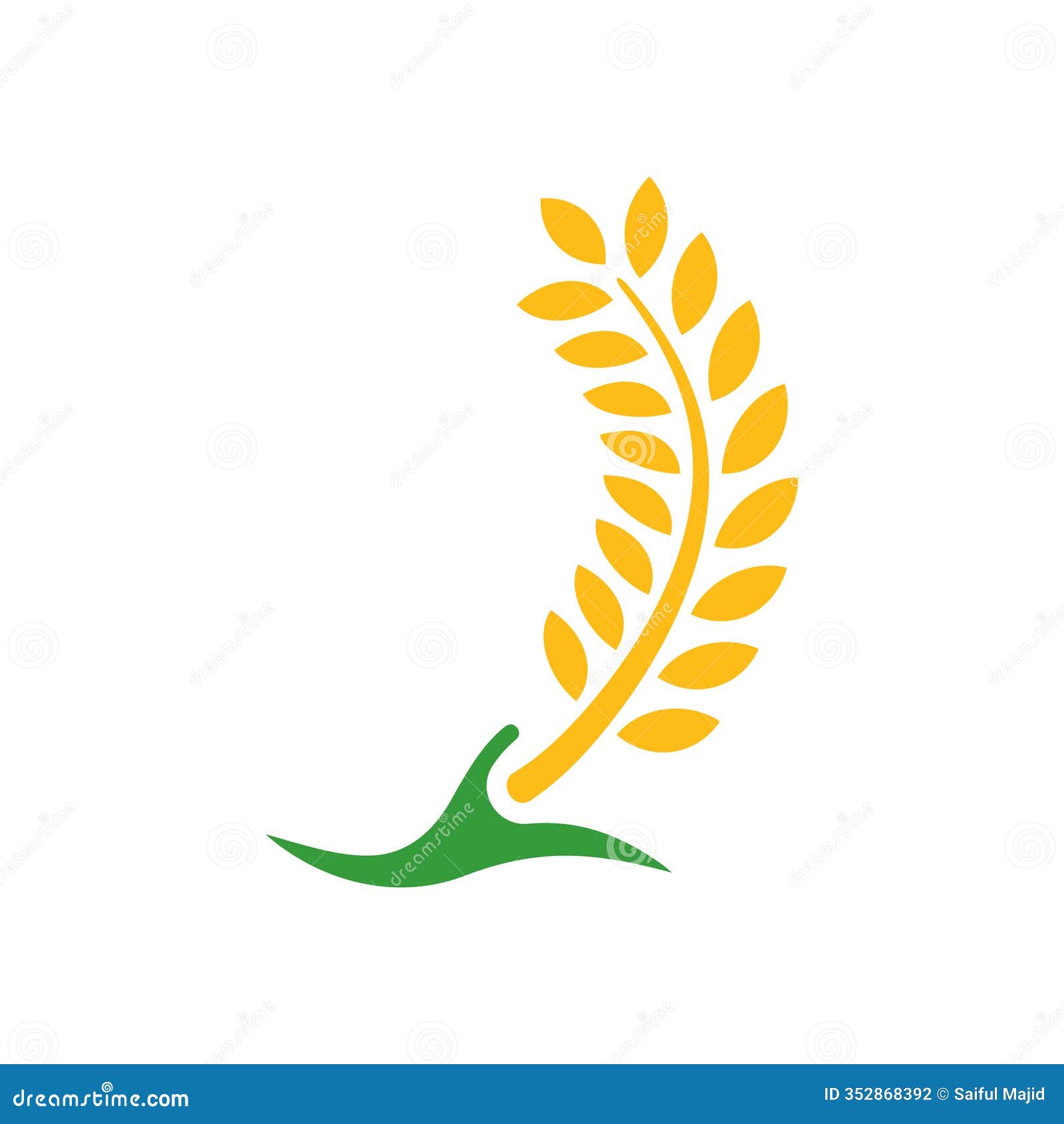 Paddy Logo Template Icon stock illustration. Illustration of nutrition ...