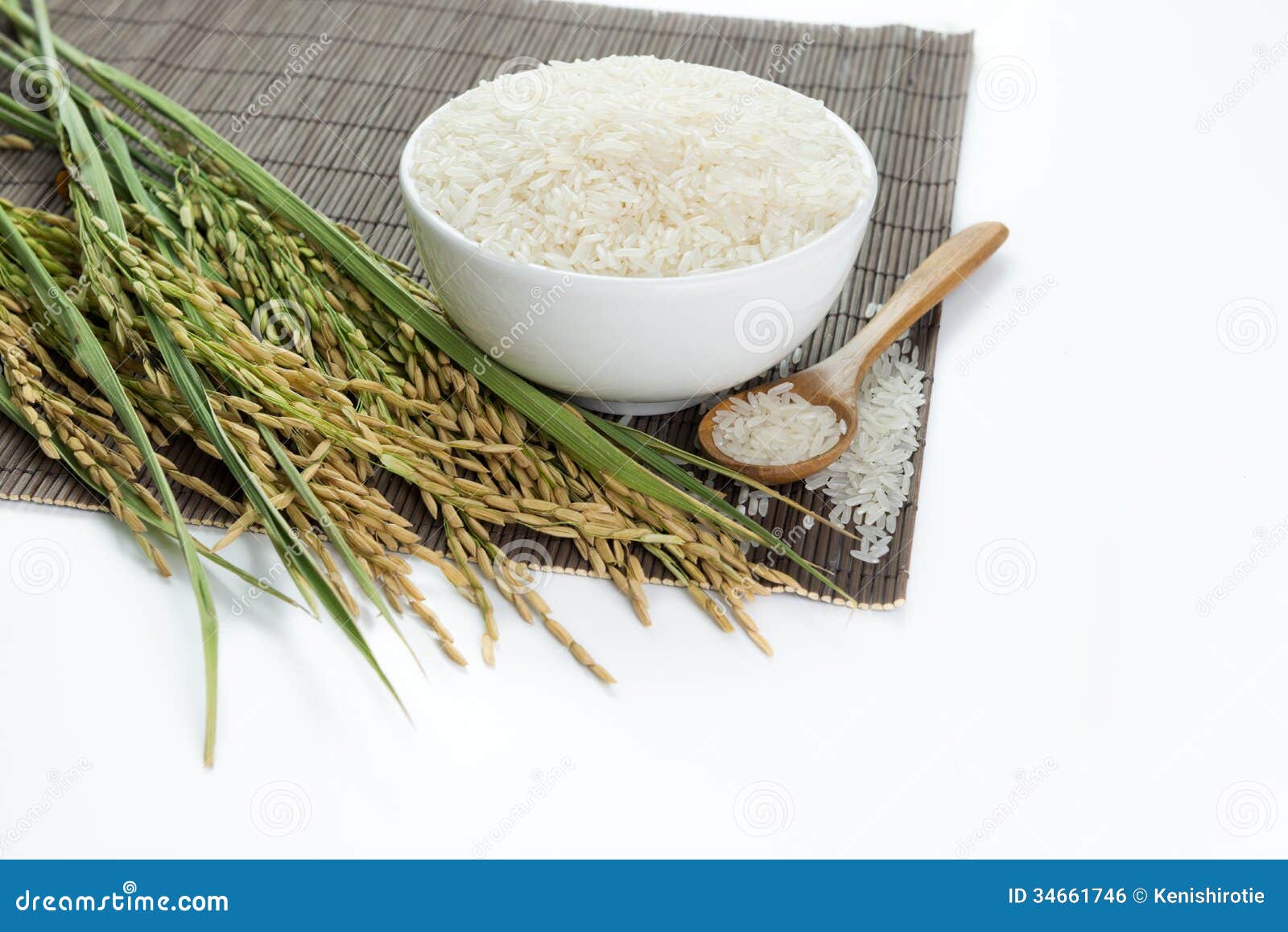 Paddy and rice grain stock photo. Image of plant, crop - 34661746