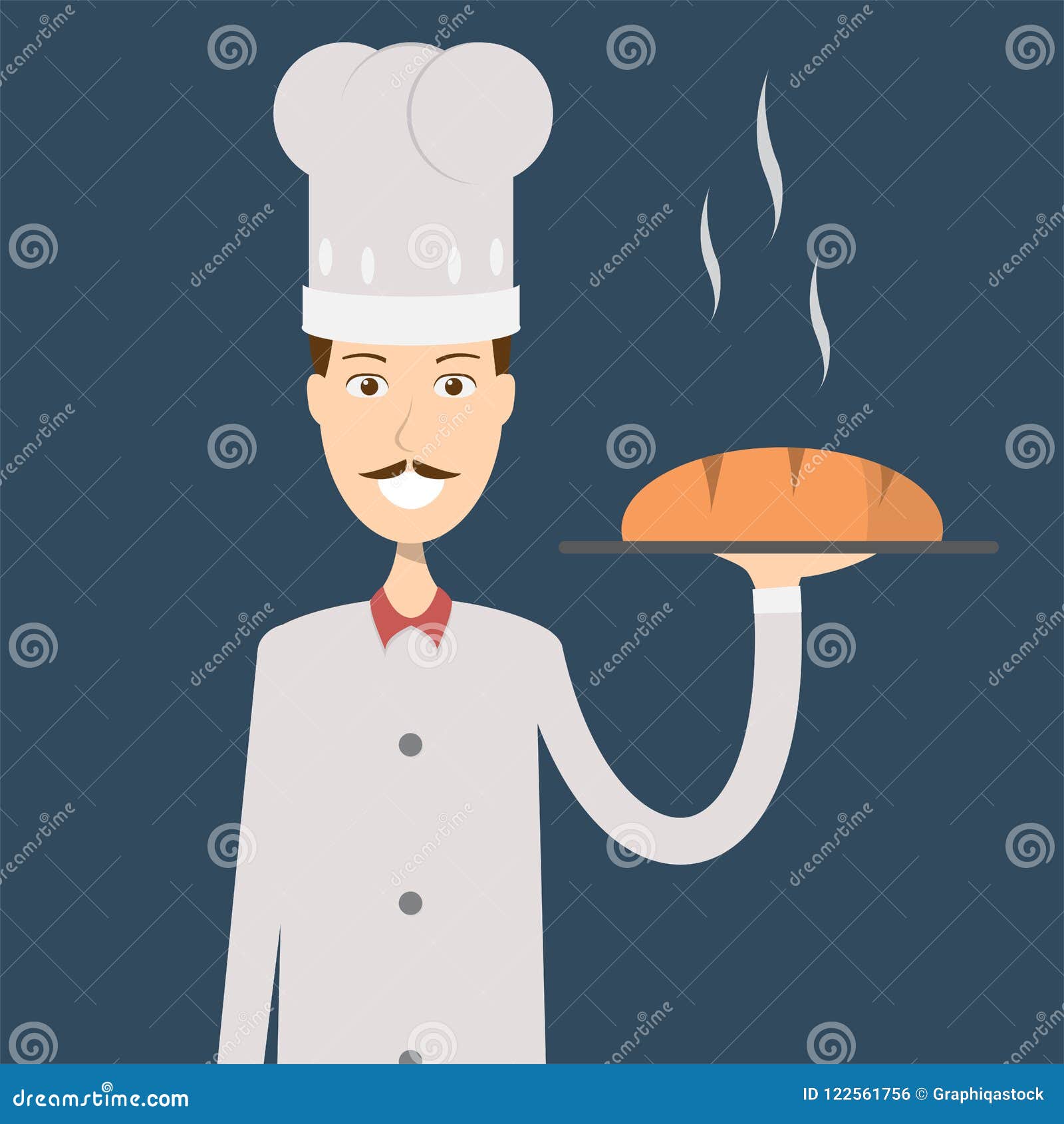 Padeiro Character ilustração stock. Ilustração de padeiro - 122561756