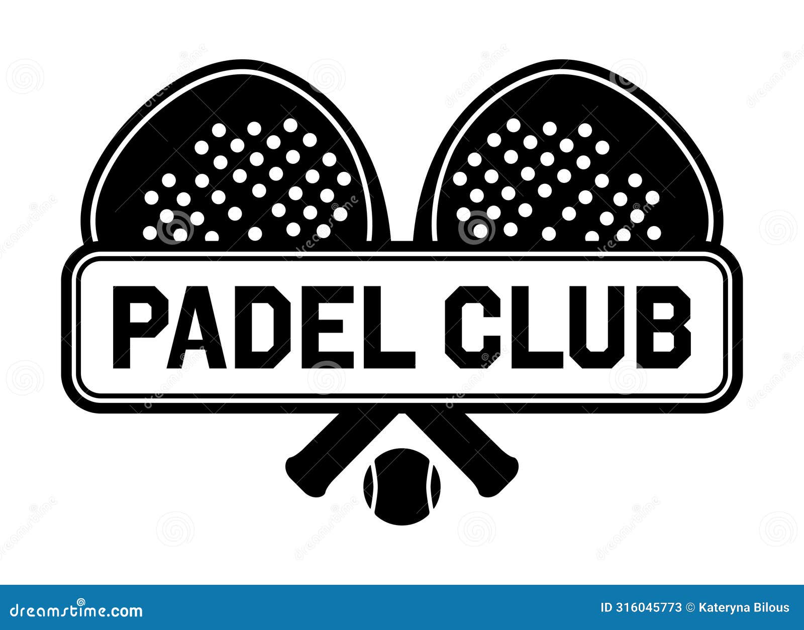 Padel Club Frame Logo Emblem Badge Stock Vector - Illustration of ...