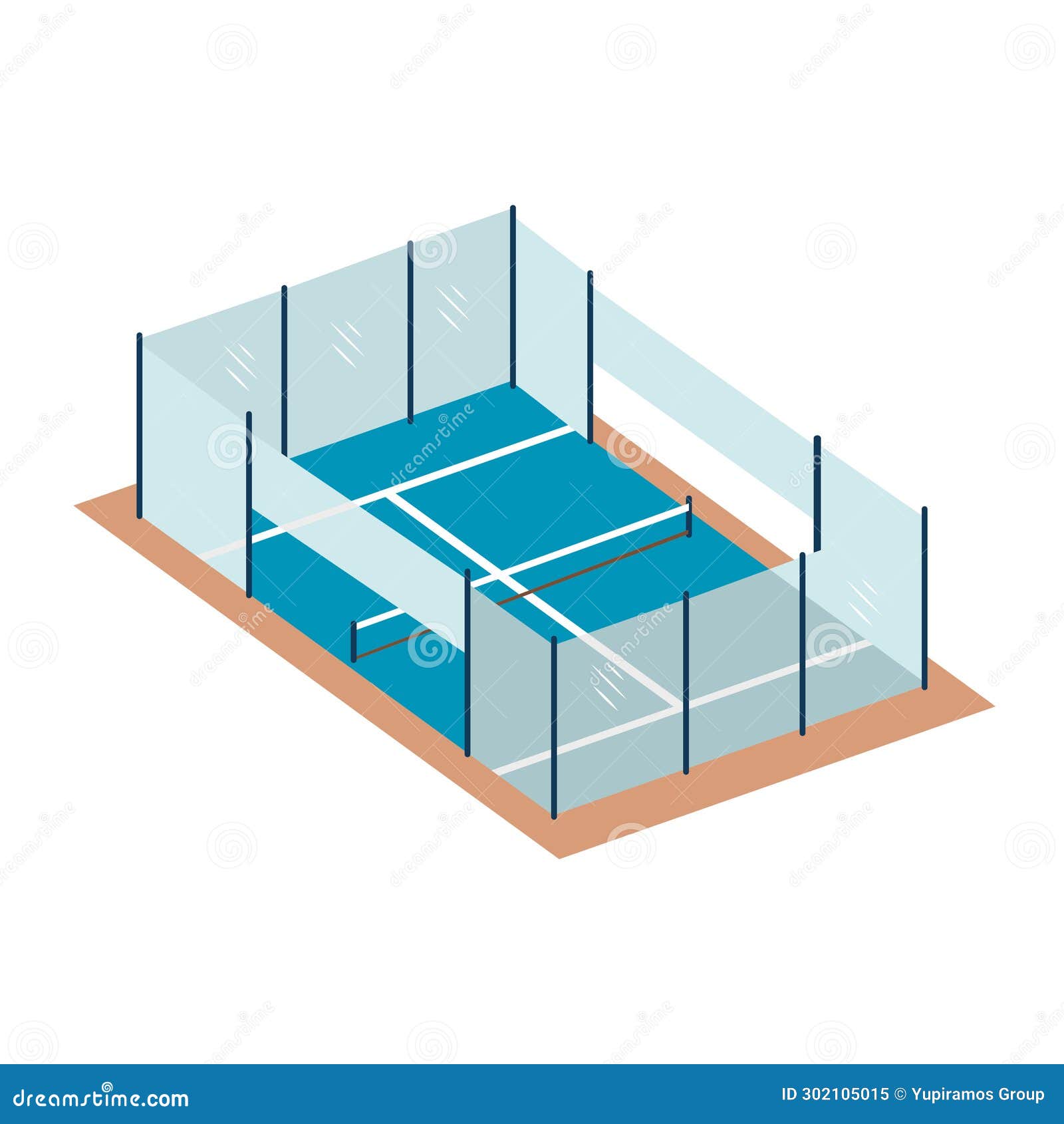 Padel court modern stock illustration. Illustration of tennis - 302105015