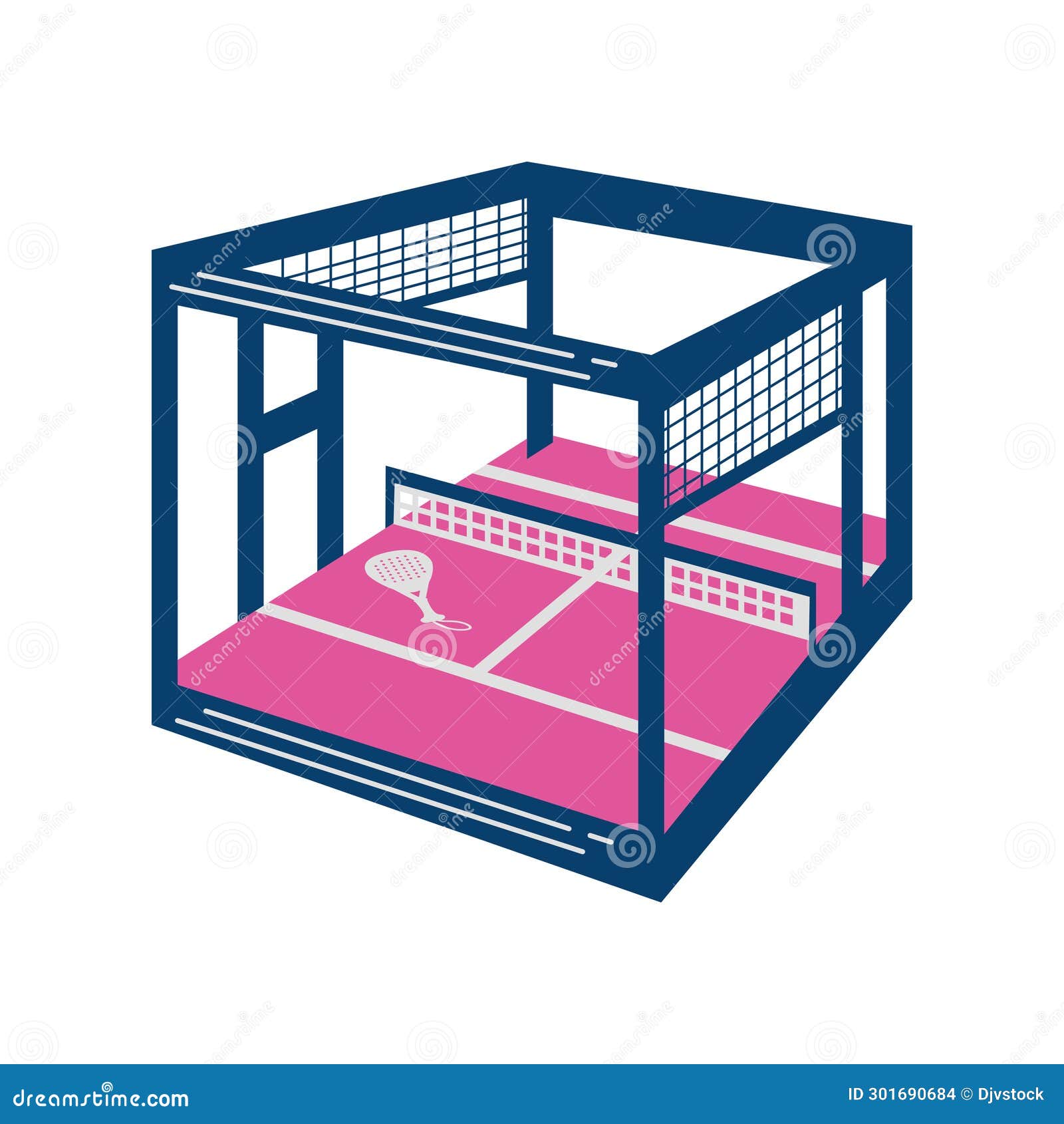 Padel court outdoors stock vector. Illustration of recreation - 301690684