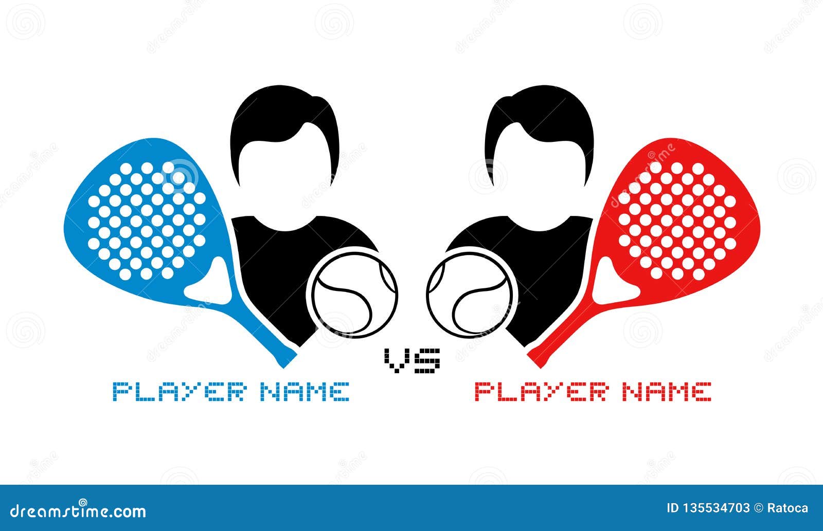 Padel match illustration stock vector. Illustration of athlete - 135534703