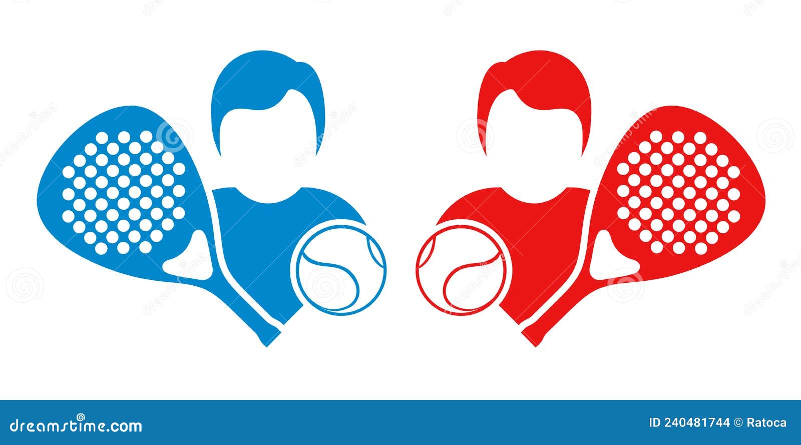 Padel match illustration stock vector. Illustration of paddle - 240481744