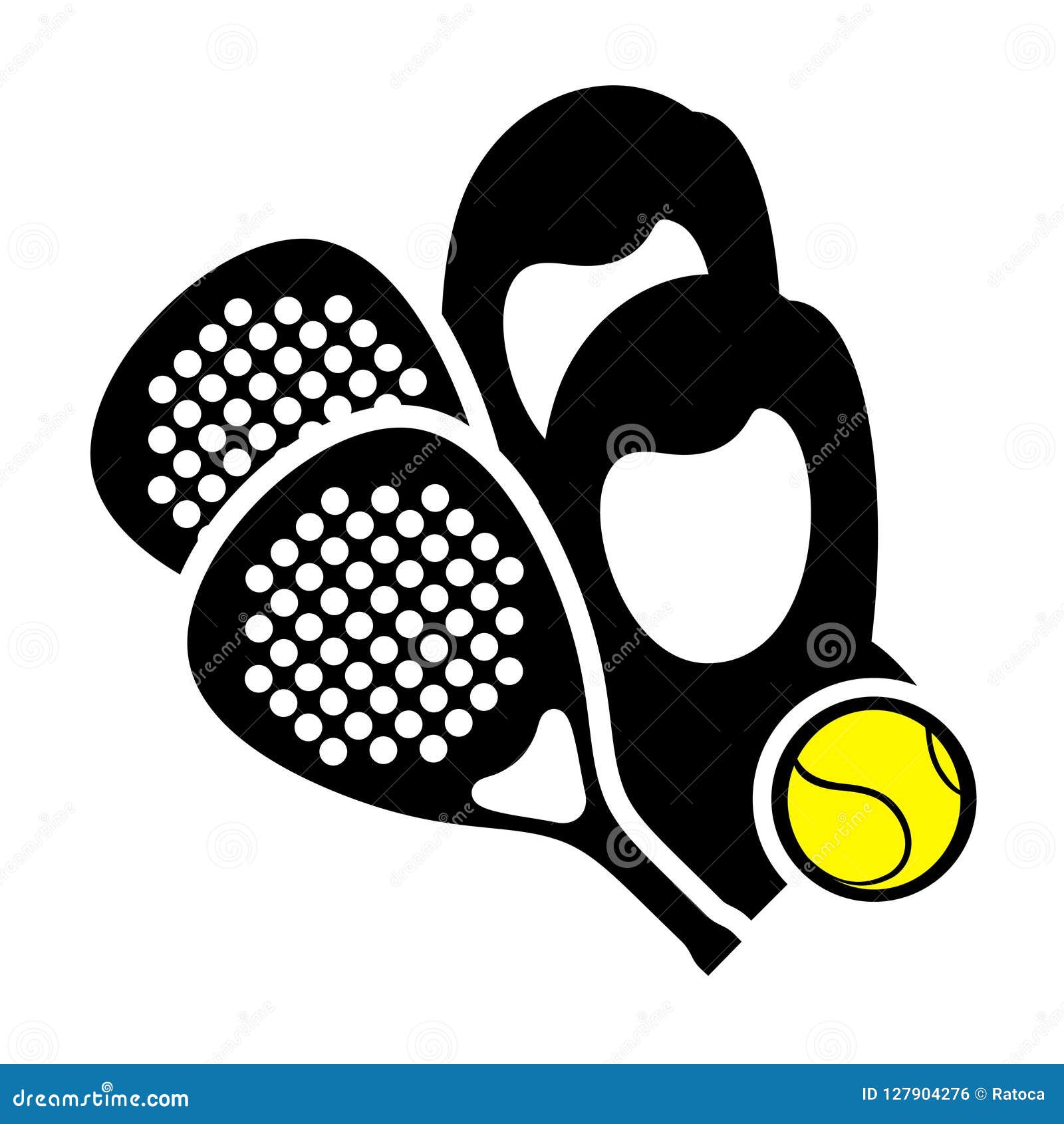 Padel match illustration stock vector. Illustration of athlete - 127904276