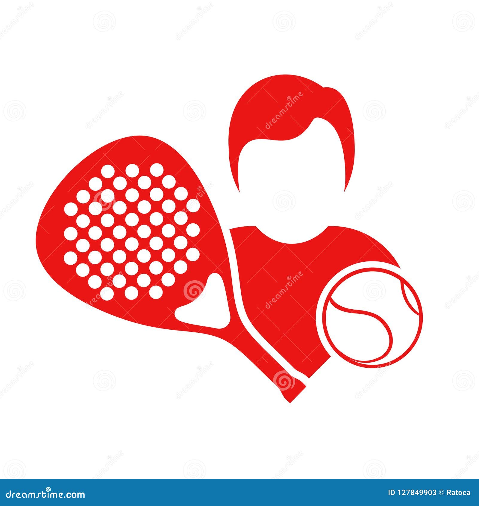 Padel player symbol stock vector. Illustration of player - 127849903