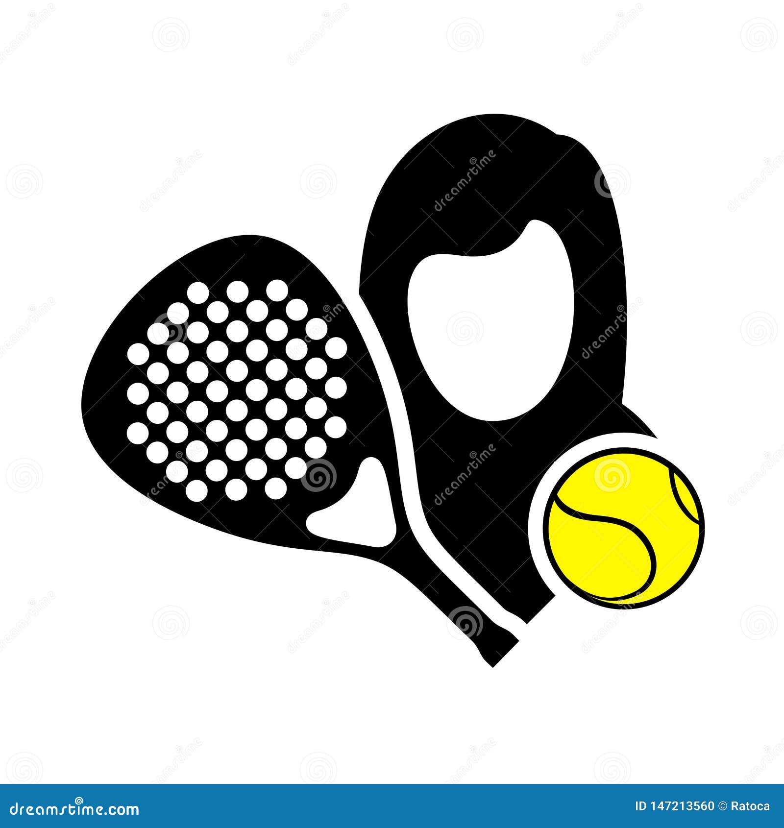 Padel player symbol stock vector. Illustration of padel - 147213560