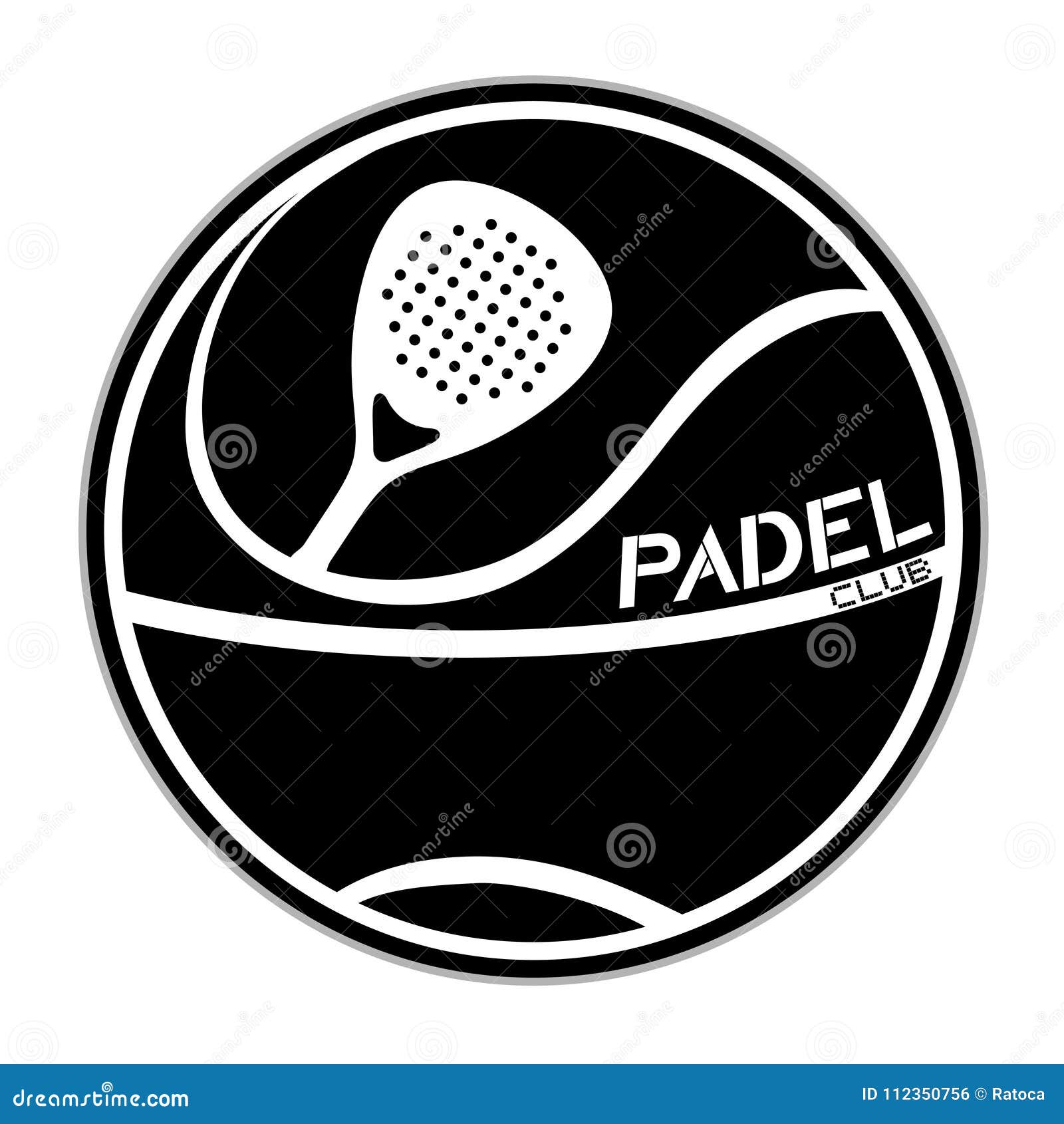 Padel symbol design stock vector. Illustration of round - 112350756
