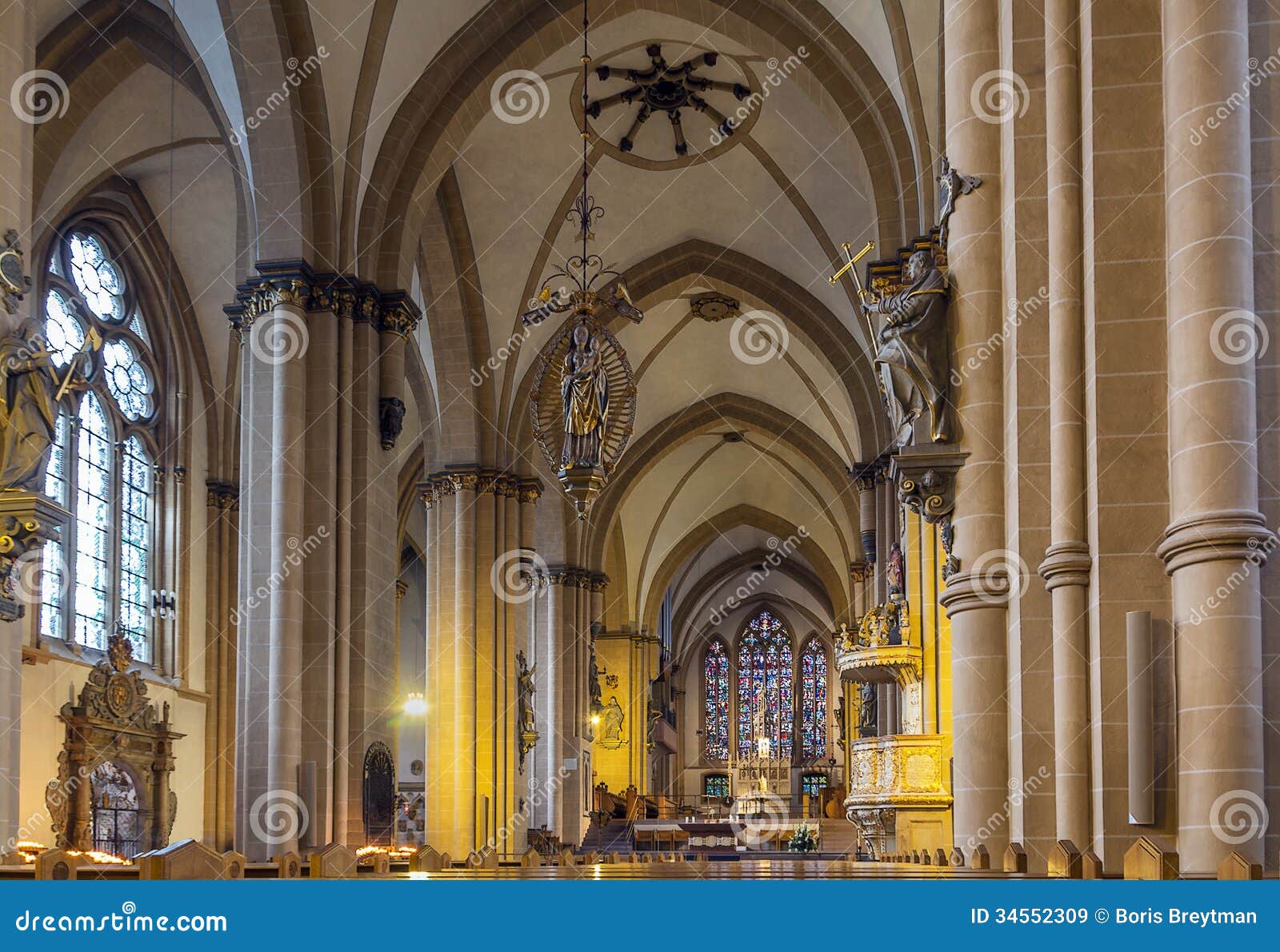 Paderborn Cathedral, Germany Stock Image - Image of religious ...