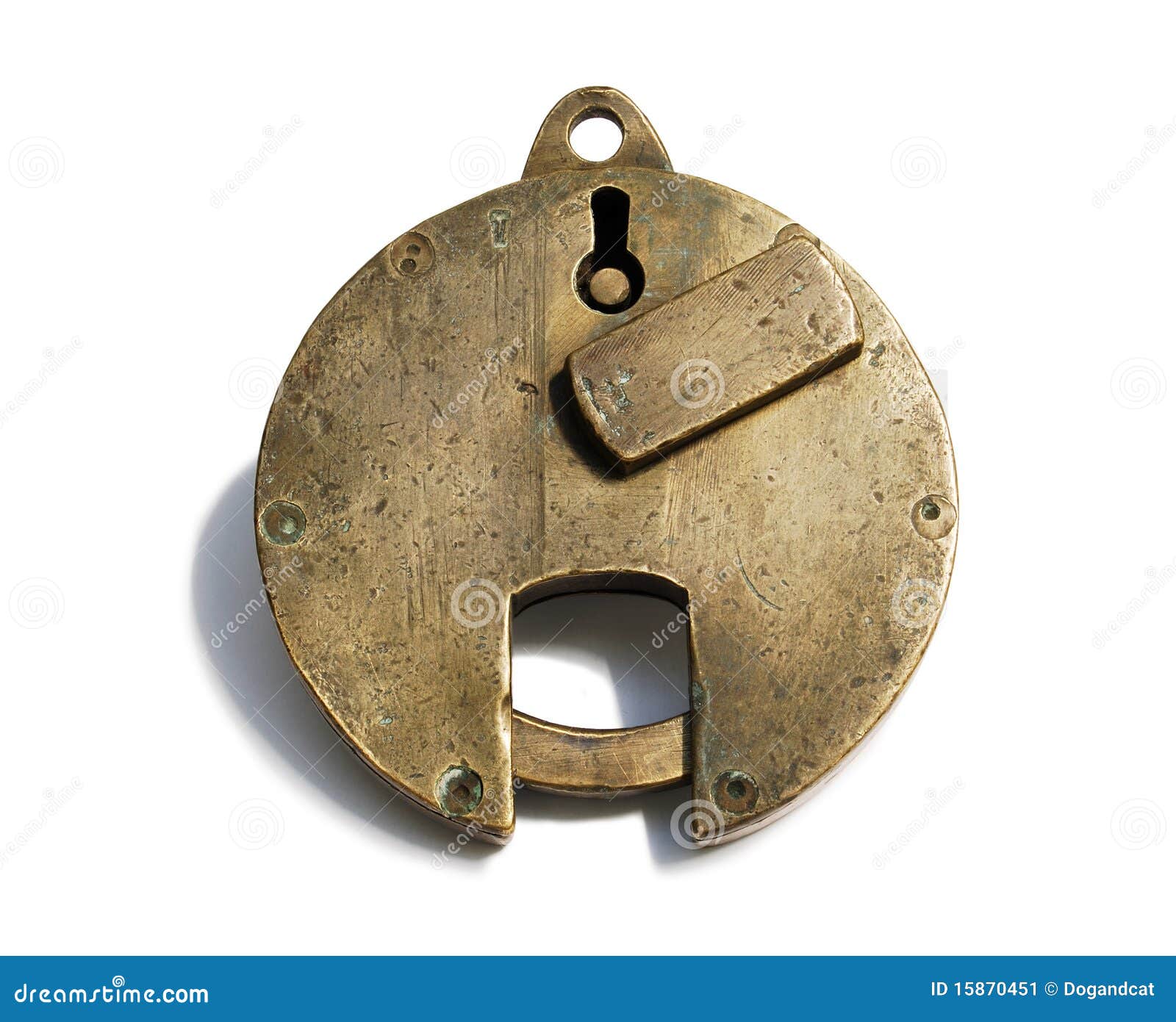 Padlock stock image. Image of close, bronze, padlock - 15870451