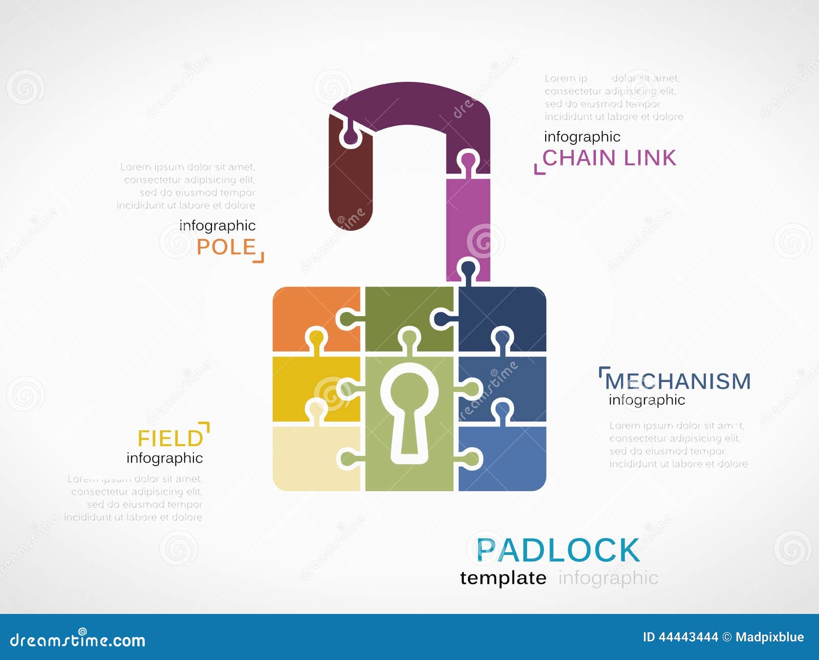 Padlock ilustração do vetor. Ilustração de serra, vetor - 44443444