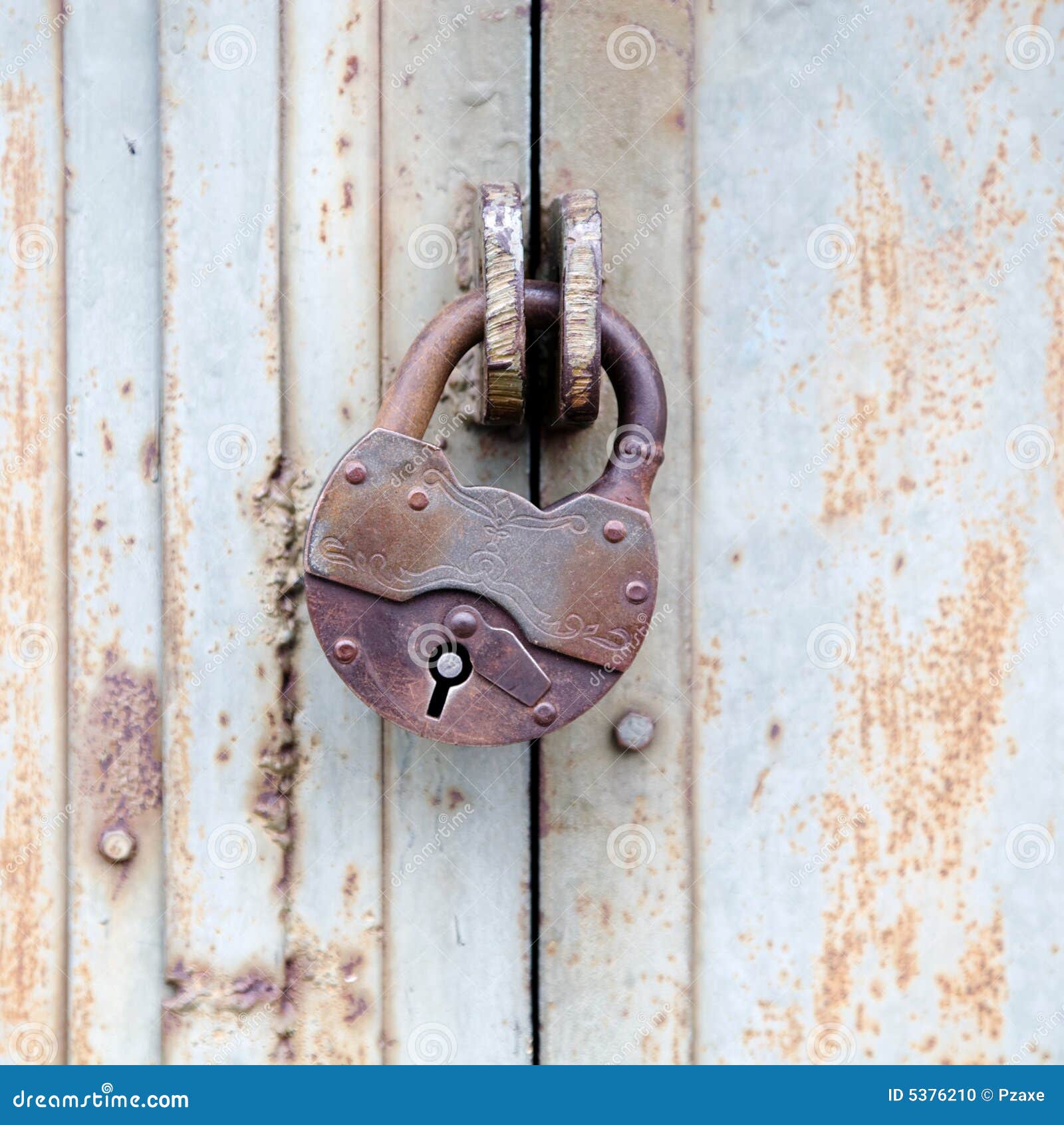 Padlock stock photo. Image of rough, security, steel, forbidden - 5376210