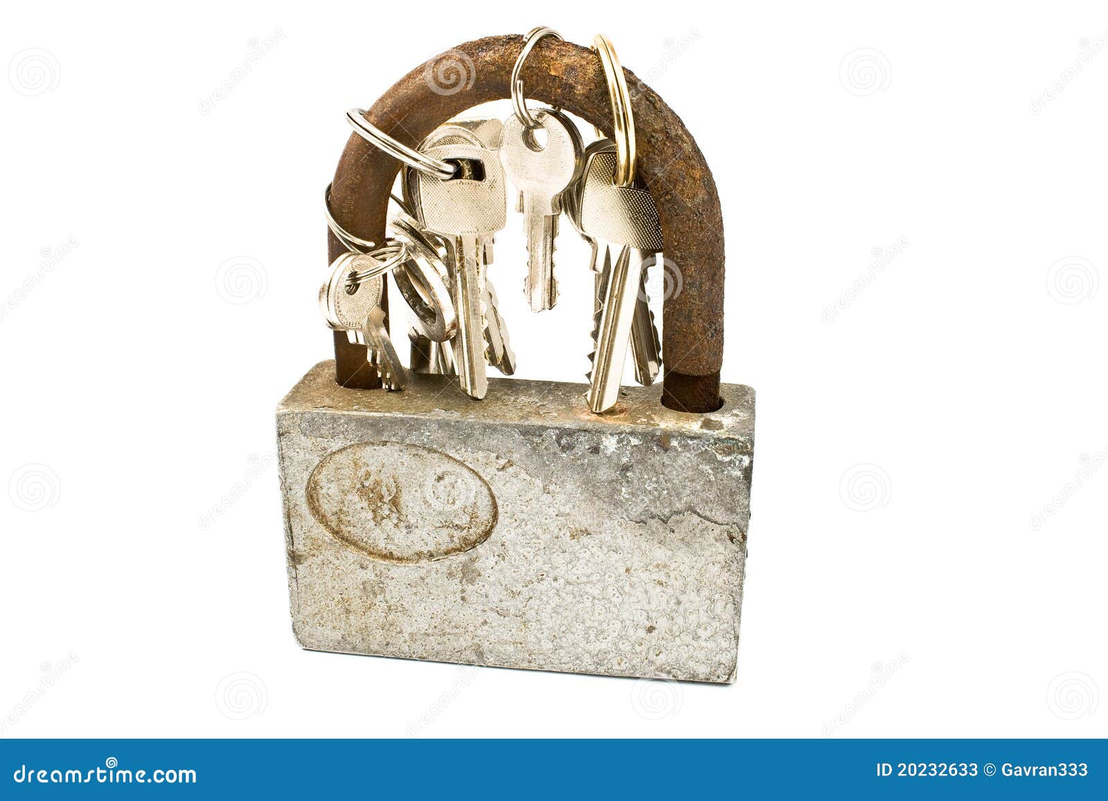 Padlock As Keychain with Several Keys Stock Image - Image of fancy ...