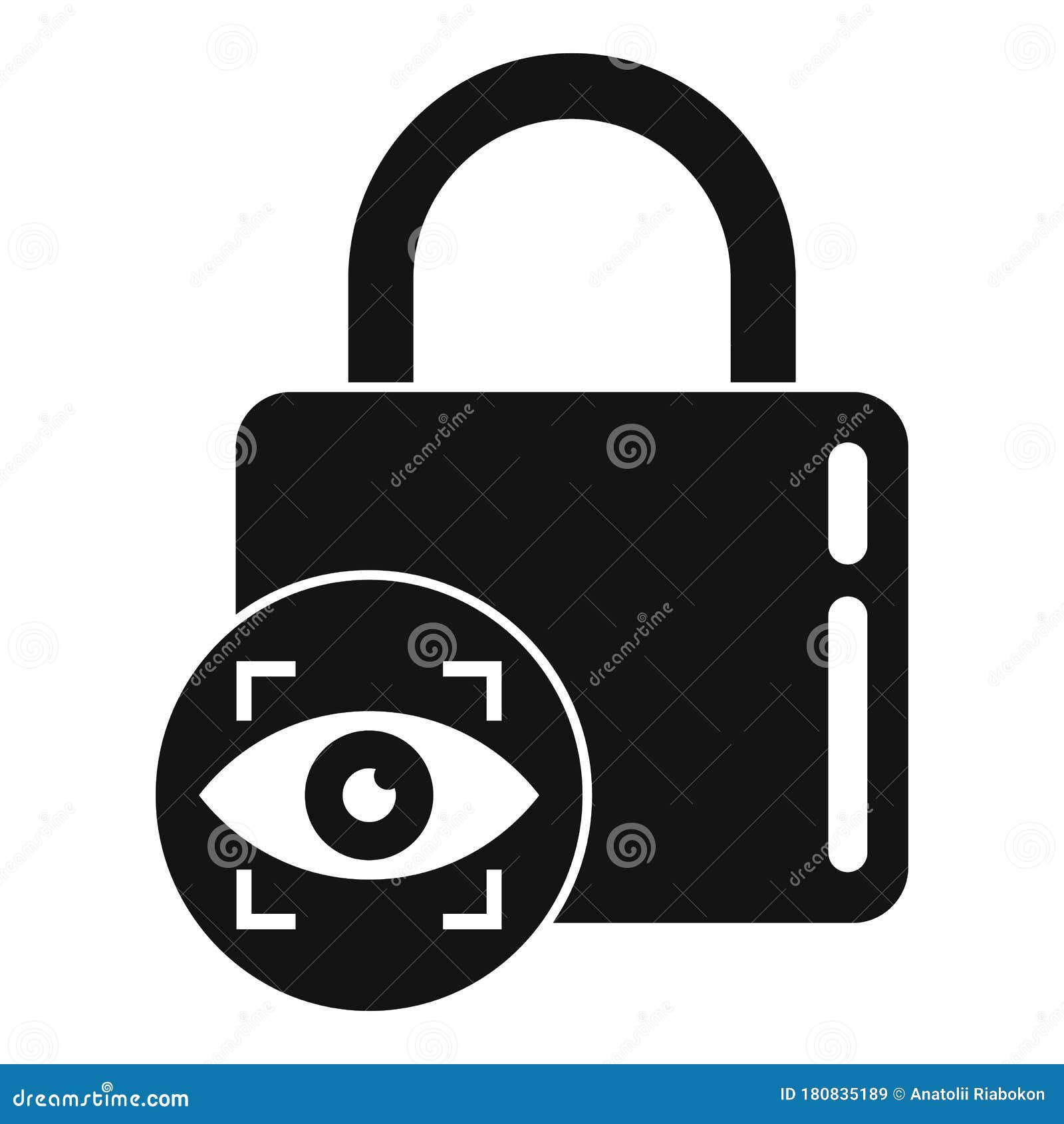 Padlock Authentication Icon, Simple Style Stock Vector - Illustration ...