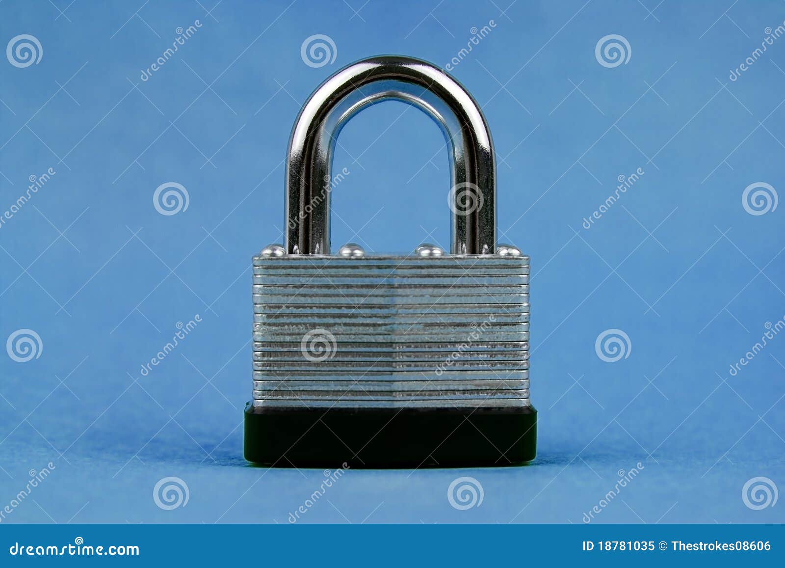 Padlock with Blue Background Stock Image - Image of blue, business ...
