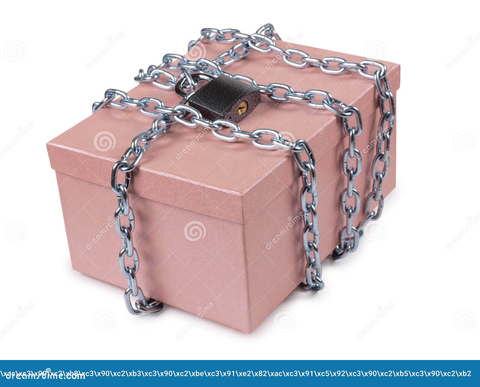 Padlock on box stock photo. Image of chain, system, buying - 20816098
