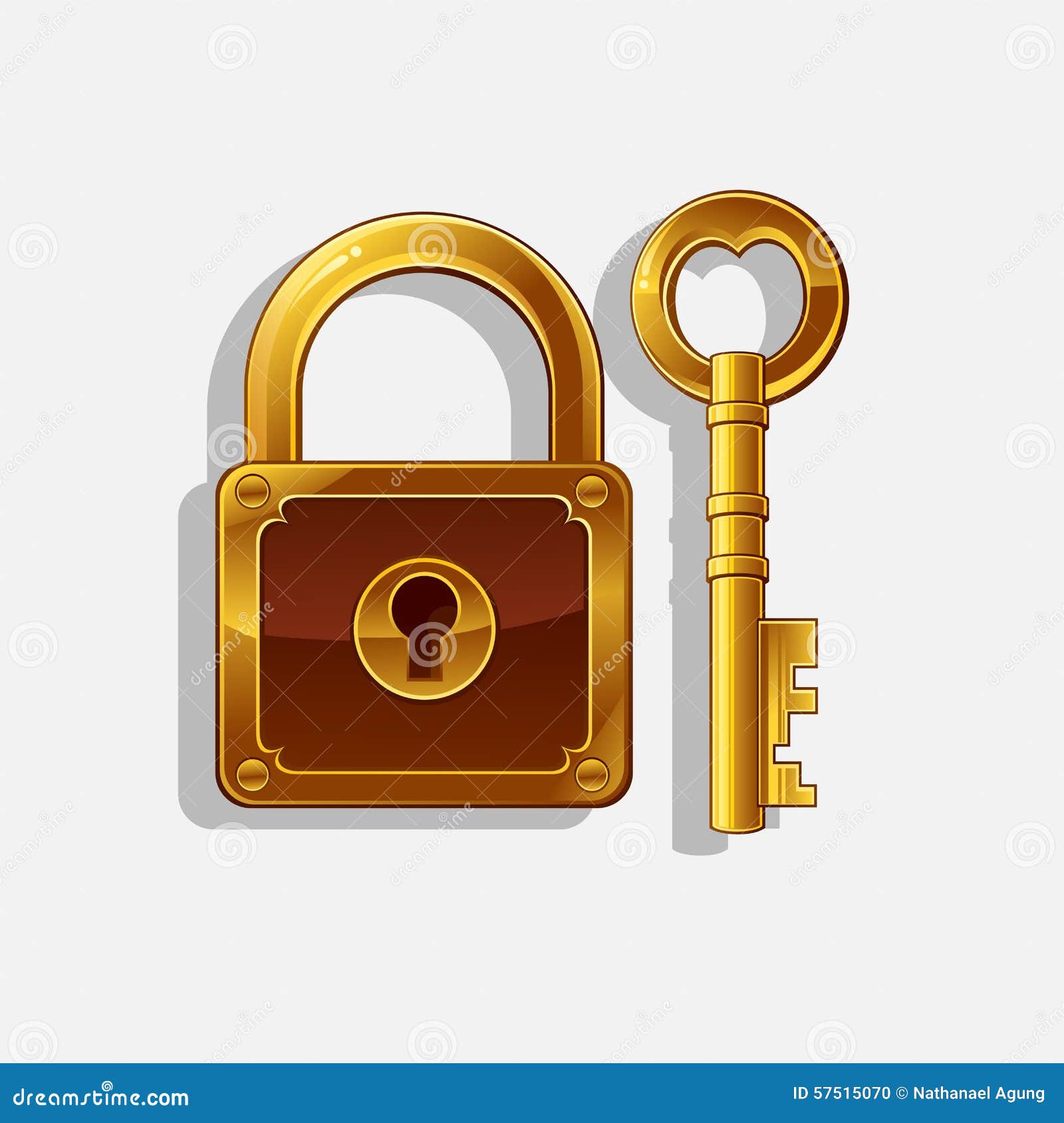 Padlock Cartoon Illustration Stock Vector - Illustration of object ...