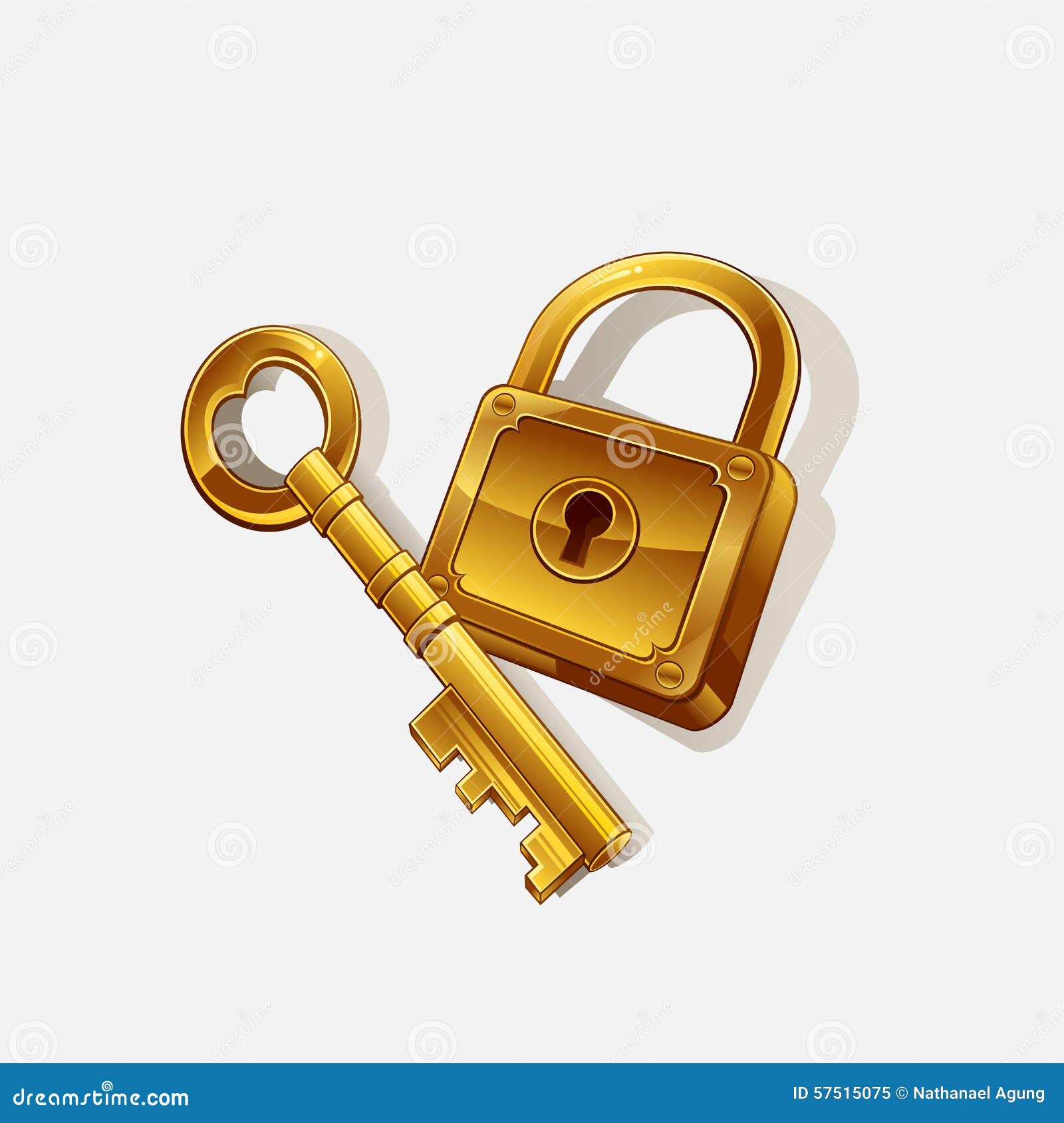 Padlock Cartoon Illustration Stock Vector - Illustration of safety ...