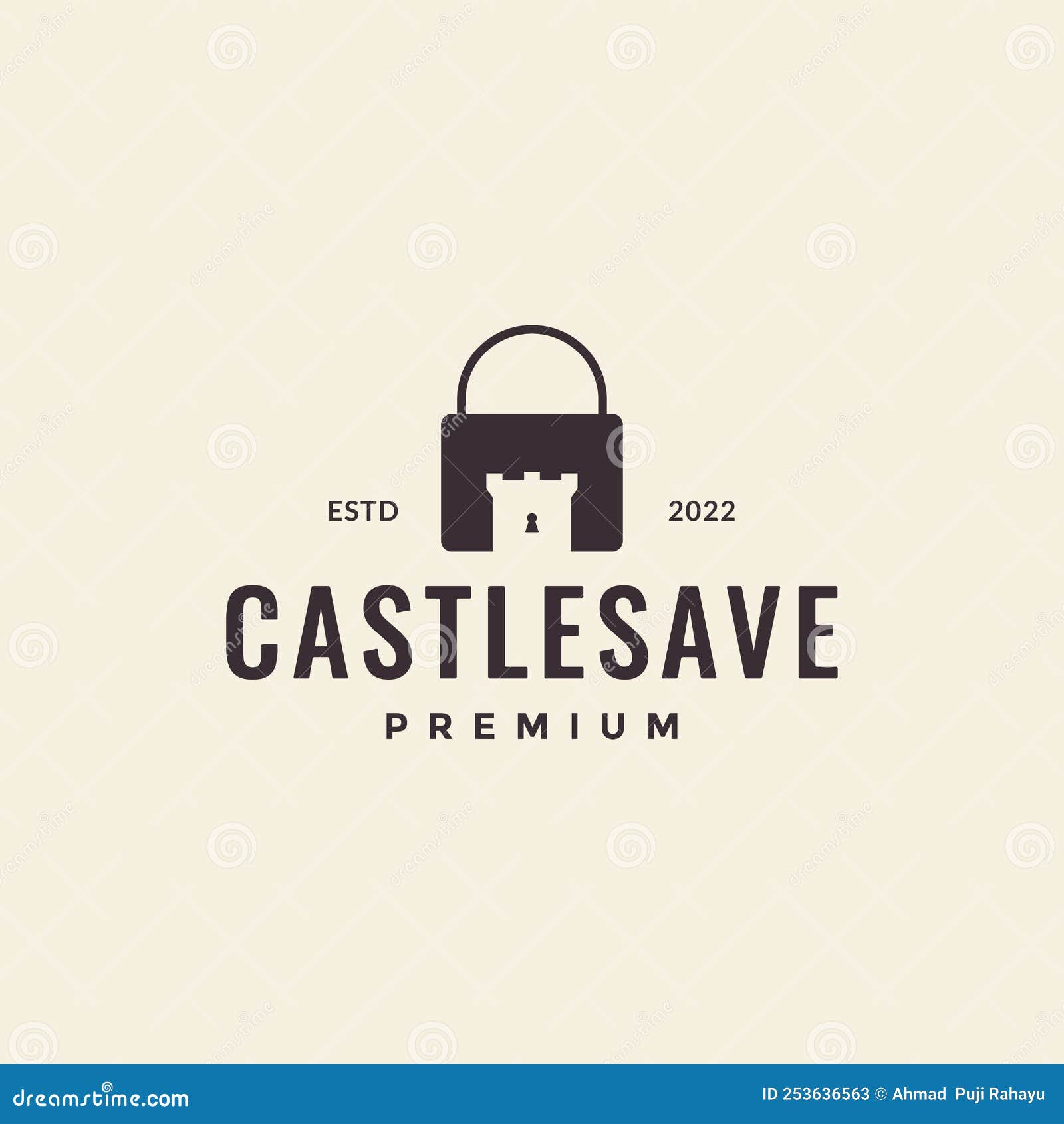 Padlock with Castle Logo Hipster Stock Vector - Illustration of private ...