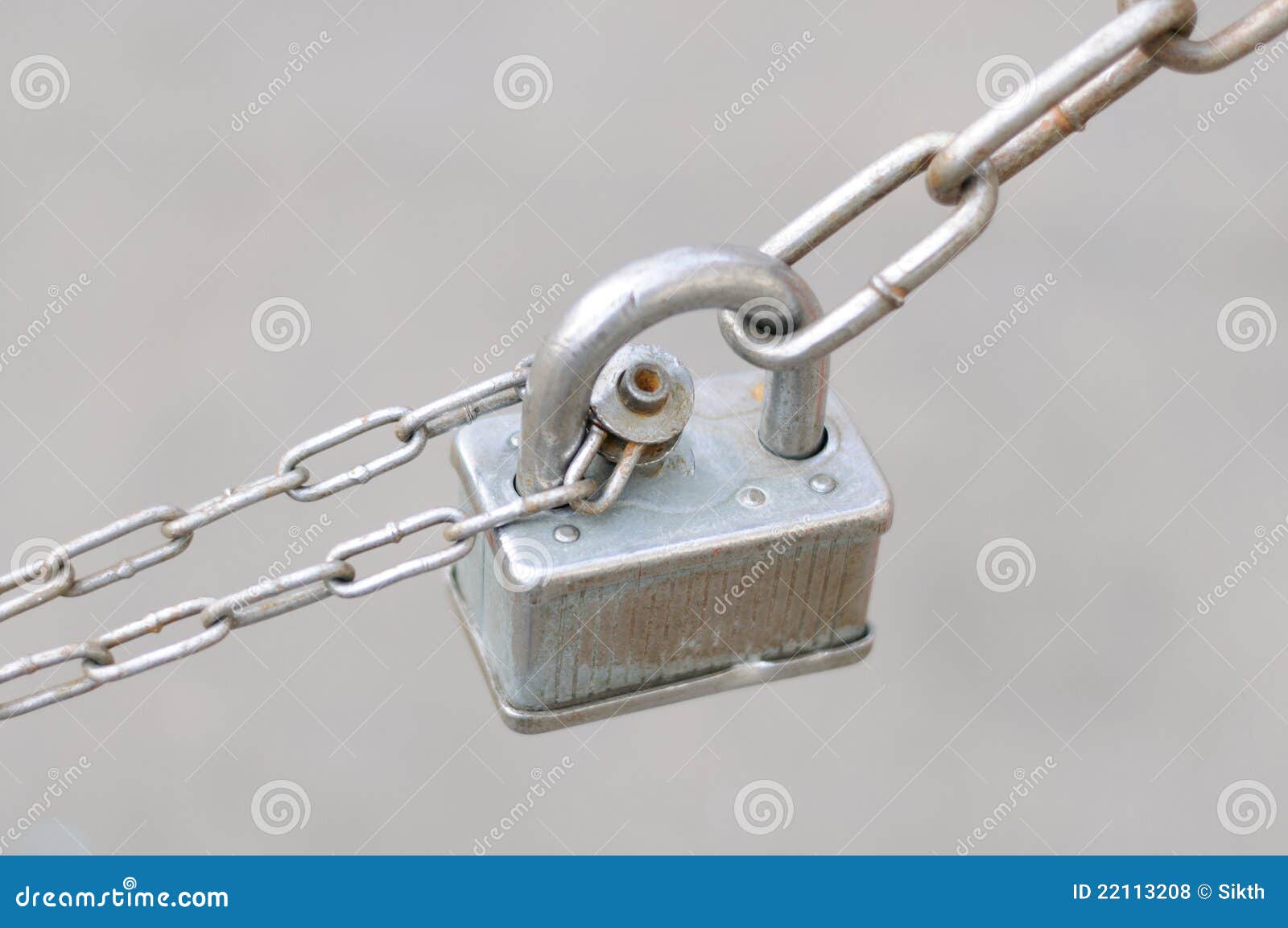 Padlock on Chain stock photo. Image of locked, crime - 22113208
