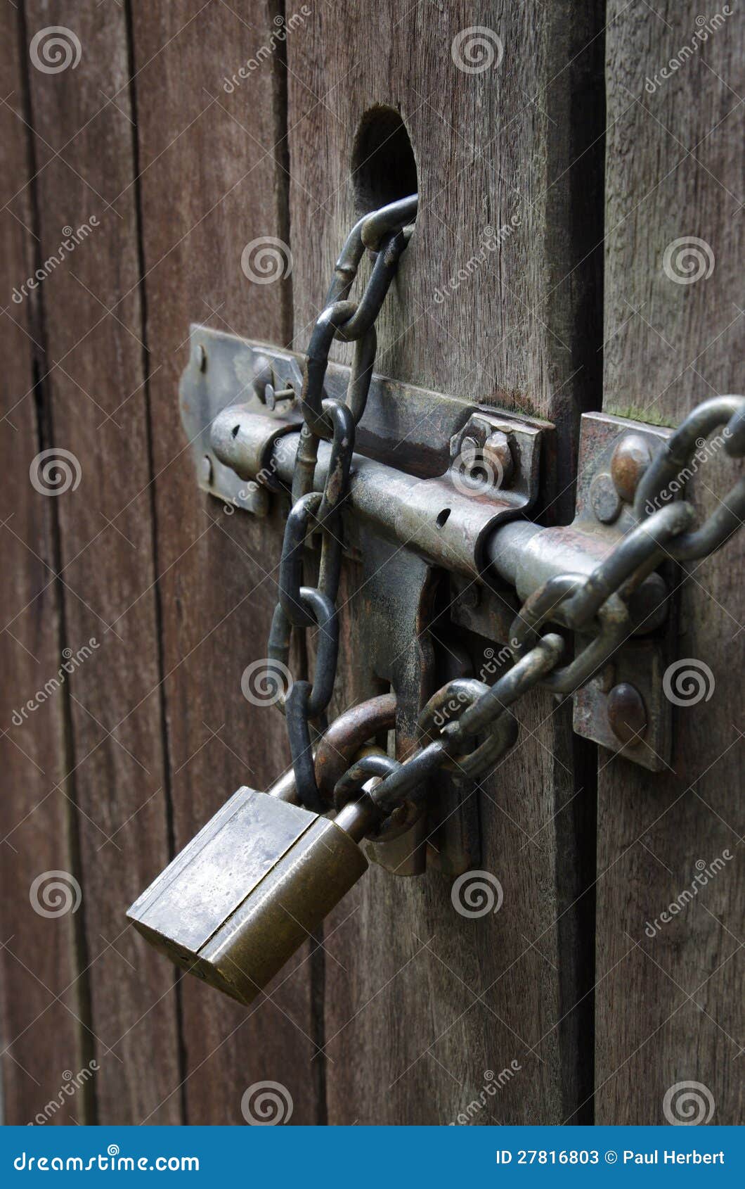 Padlock and chain stock image. Image of link, iron, private - 27816803