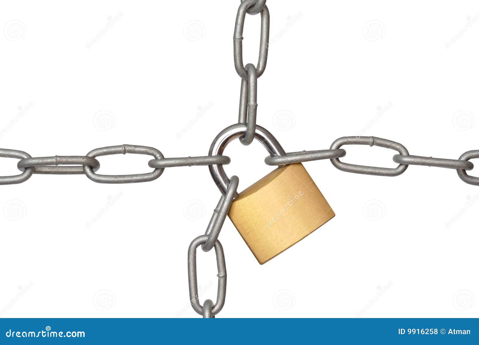 Padlock and Chain stock photo. Image of chain, deny, protect - 9916258