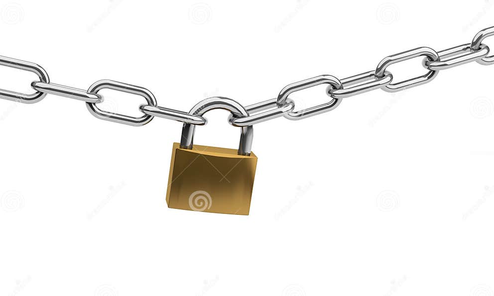 Padlock and chain stock image. Image of shiny, glossy - 44946597