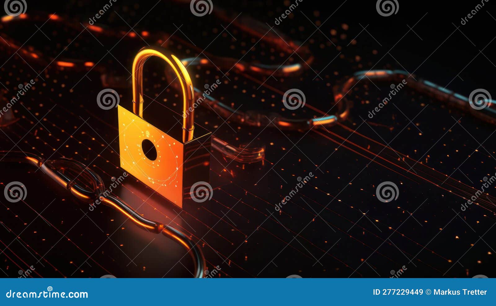 A Padlock and Chain Icon Representing Secure Login Credentials Created ...