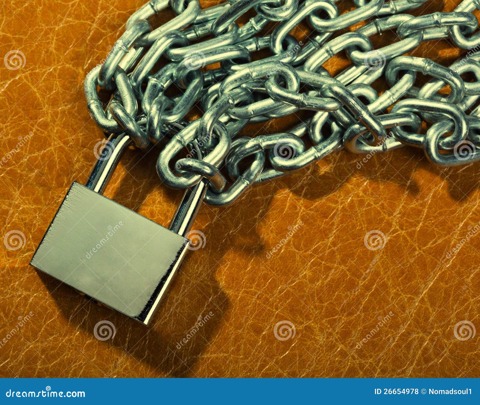 Padlock and chains stock photo. Image of construction - 26654978