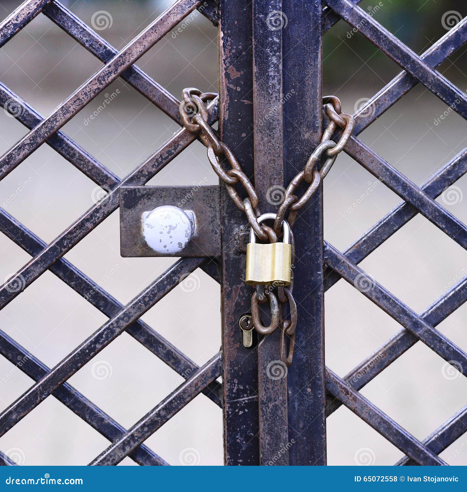 Padlock and chains stock photo. Image of chains, padlick - 65072558