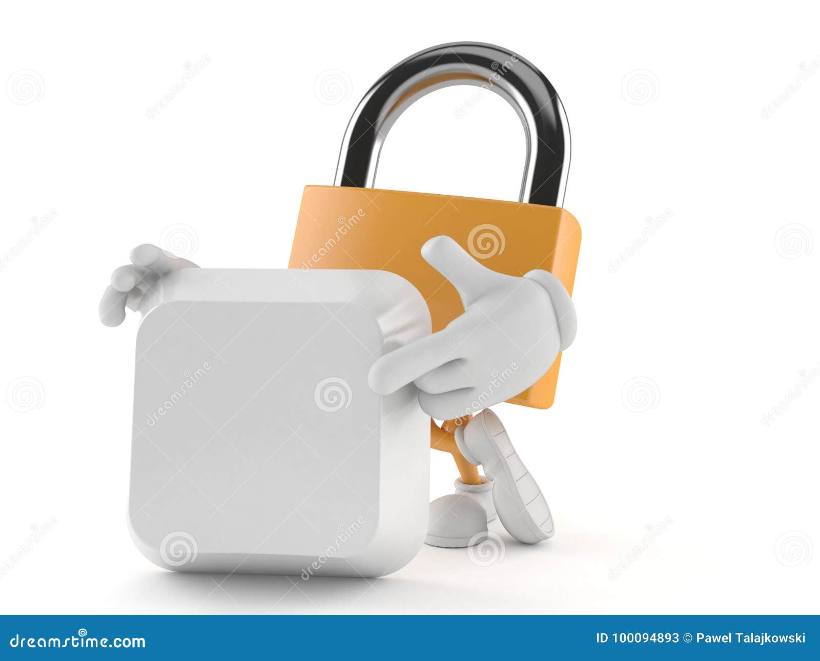 Padlock With Blank Road Sign Stock Illustration | CartoonDealer.com ...
