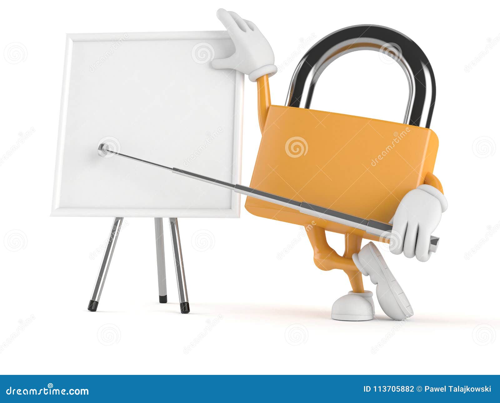 Padlock With Blank Road Sign Stock Illustration | CartoonDealer.com ...