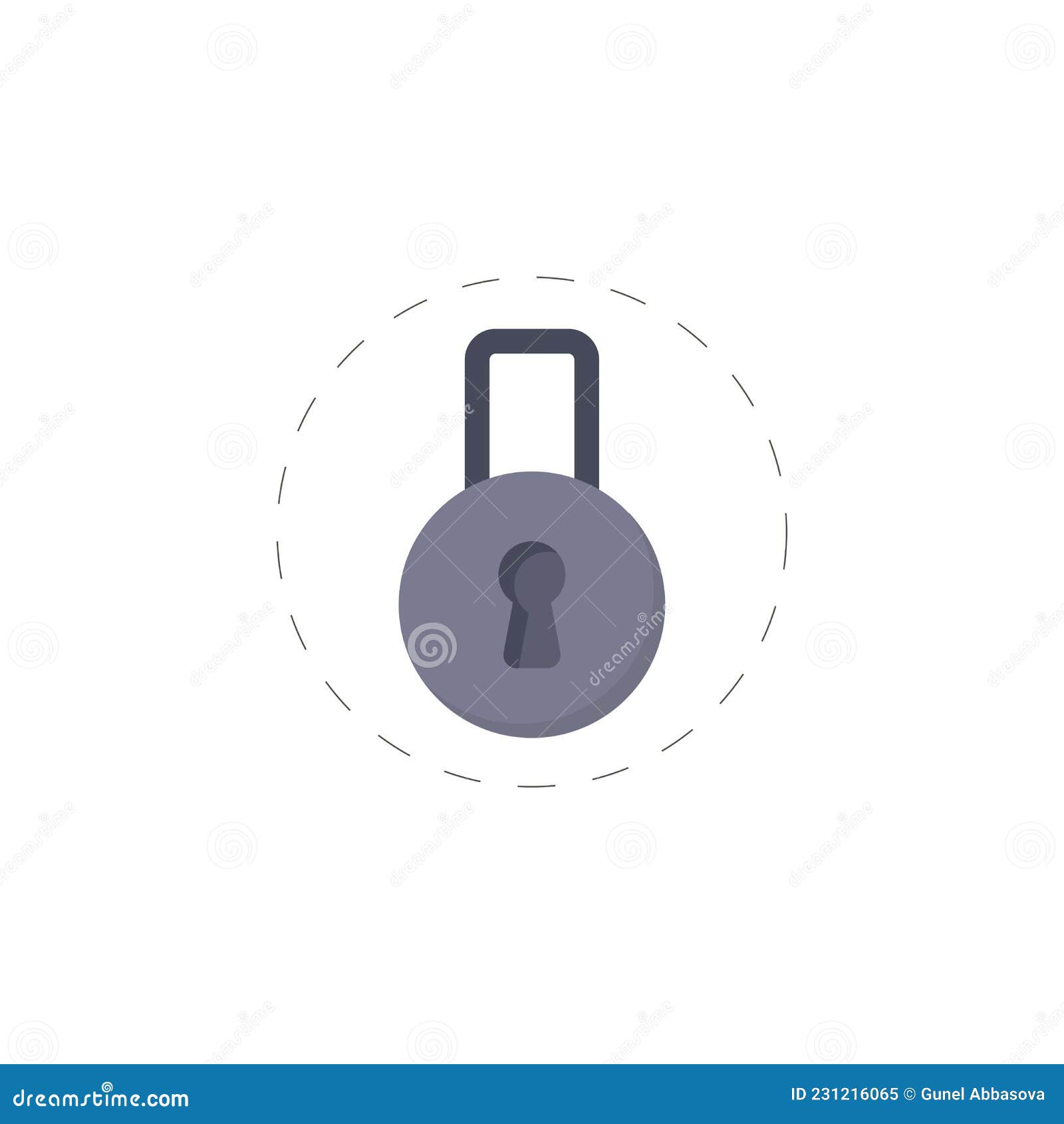 Padlock Clipart. Padlock Colorful Flat Icon Stock Vector - Illustration ...